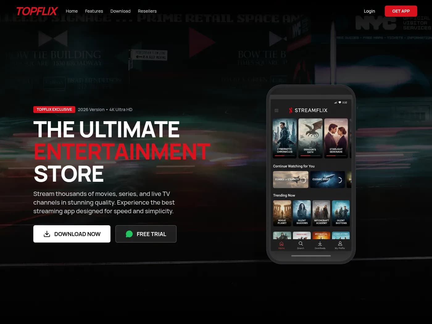 Topflix Store Landing