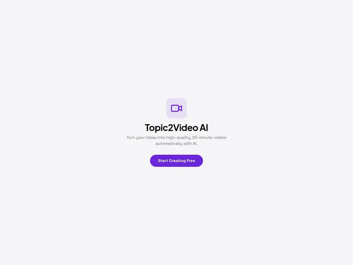 Topic2Video AI Generator