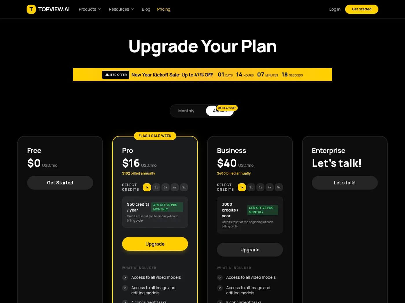 TopView Pricing Clone