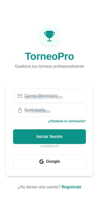 TorneoPro Mobile App