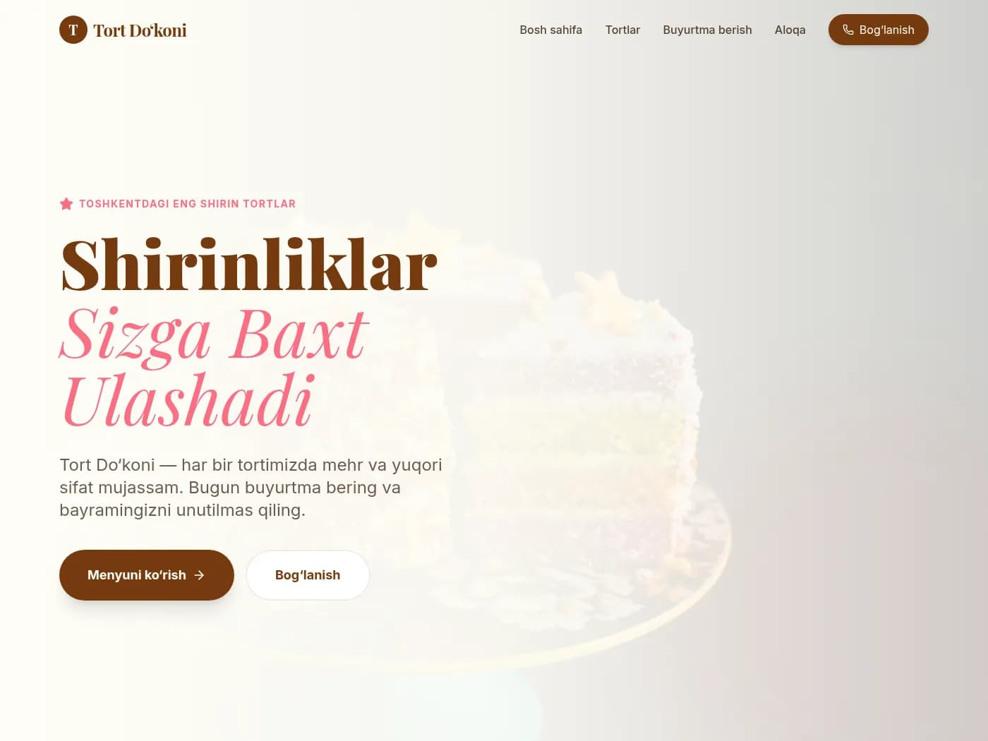 Tort Do‘koni Webstore