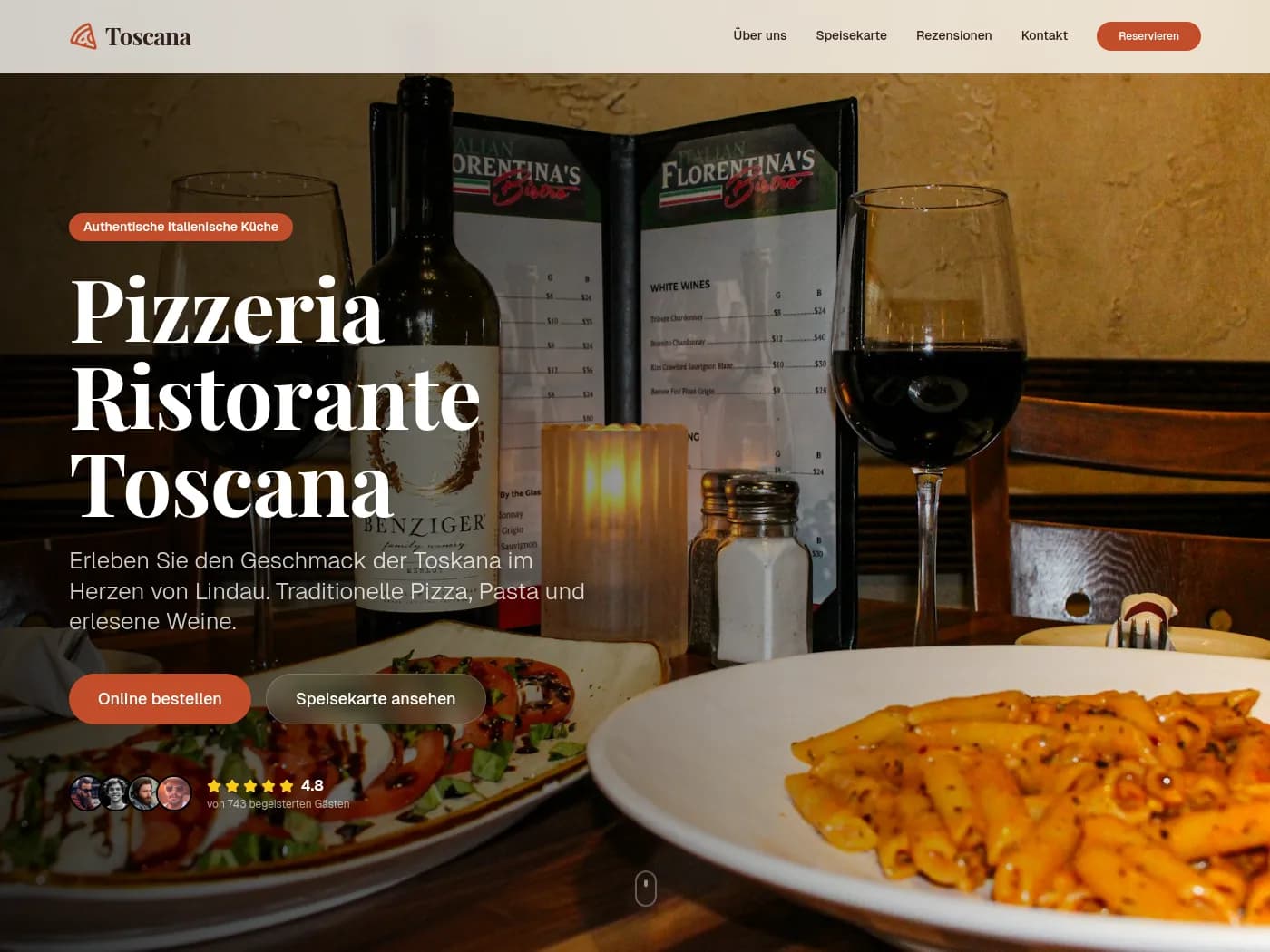 Toscana Pizzeria Web