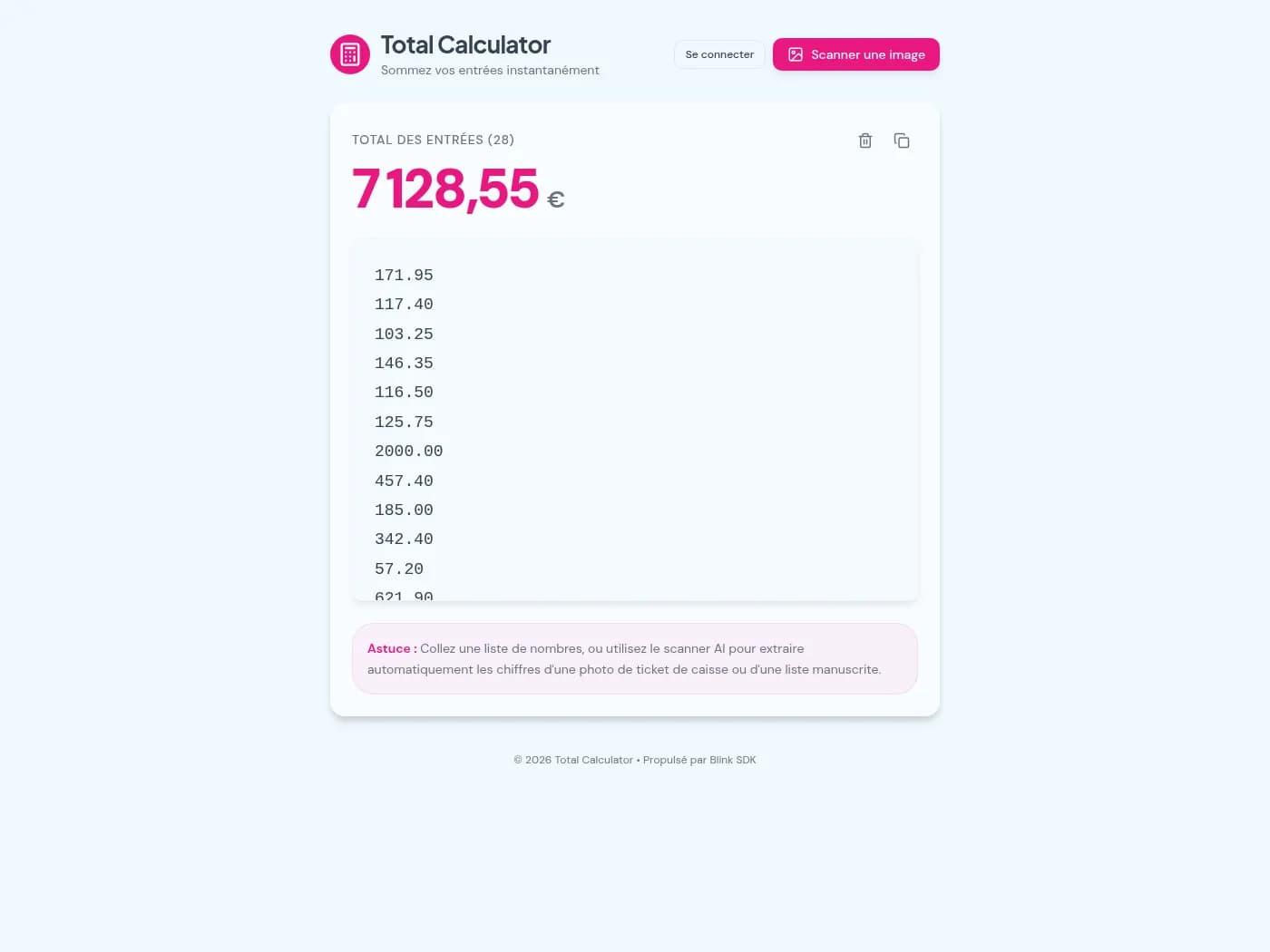 Total Calculator