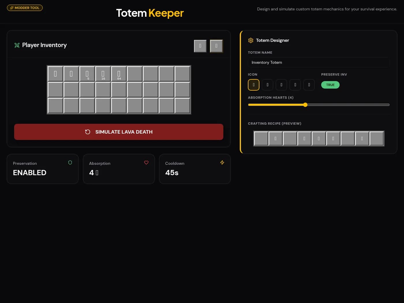 Totem Inventory Keeper