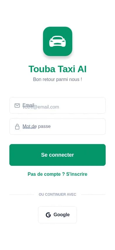 Touba Taxi AI App