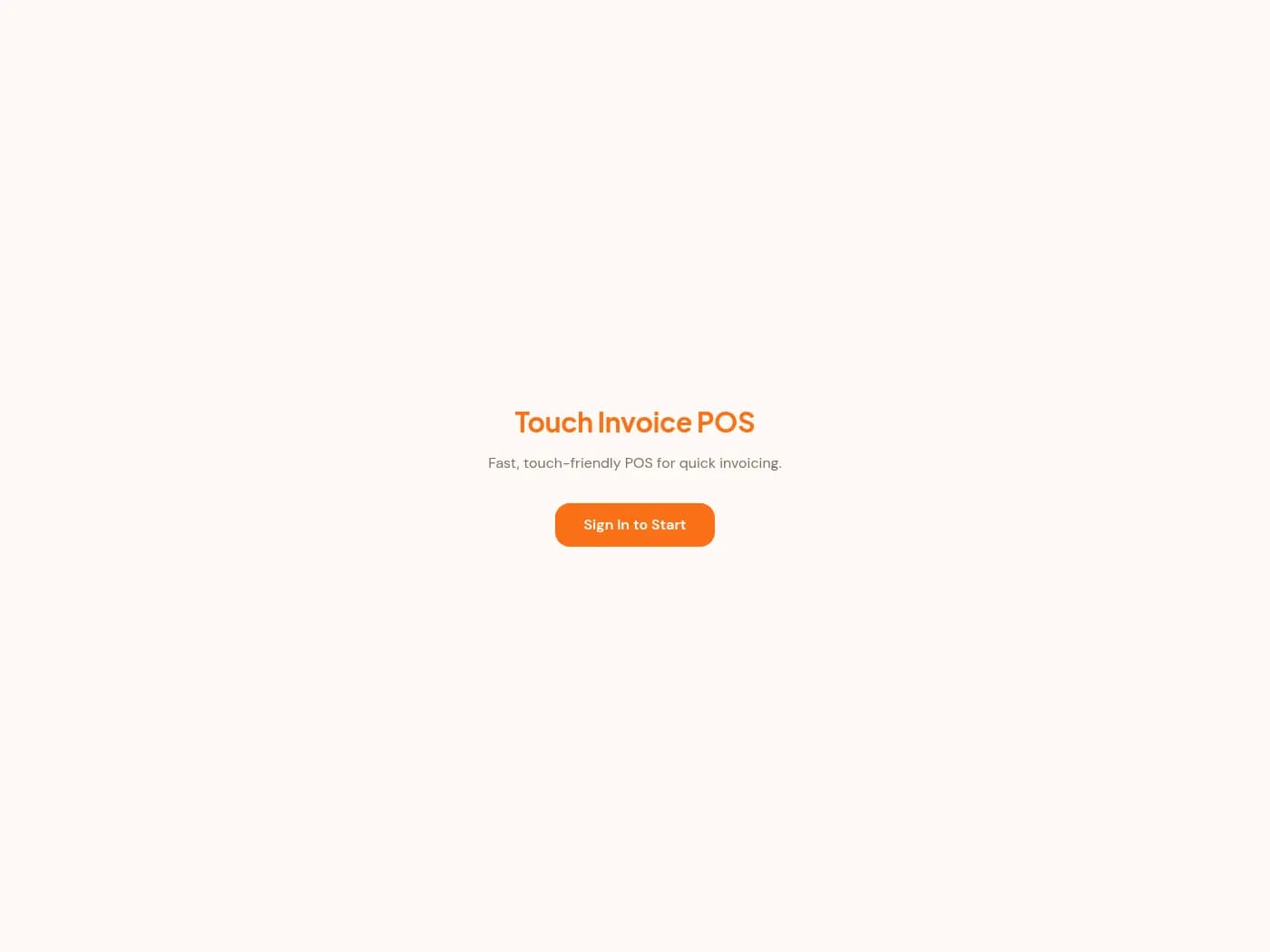 Touch Invoice POS