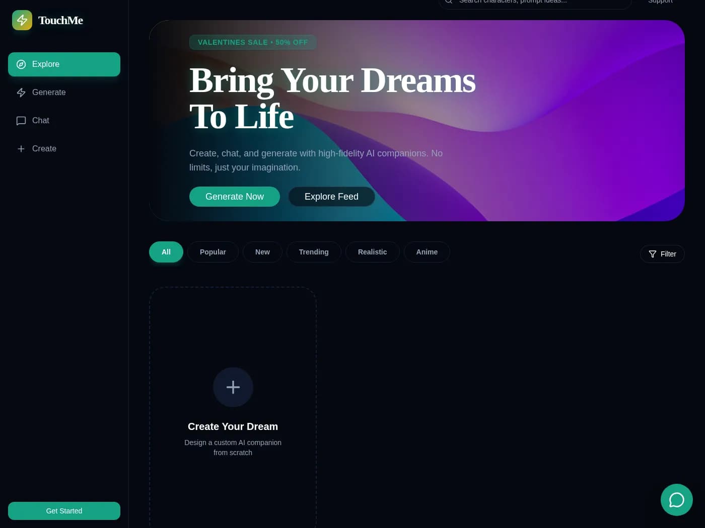TouchMe AI Art Generator
