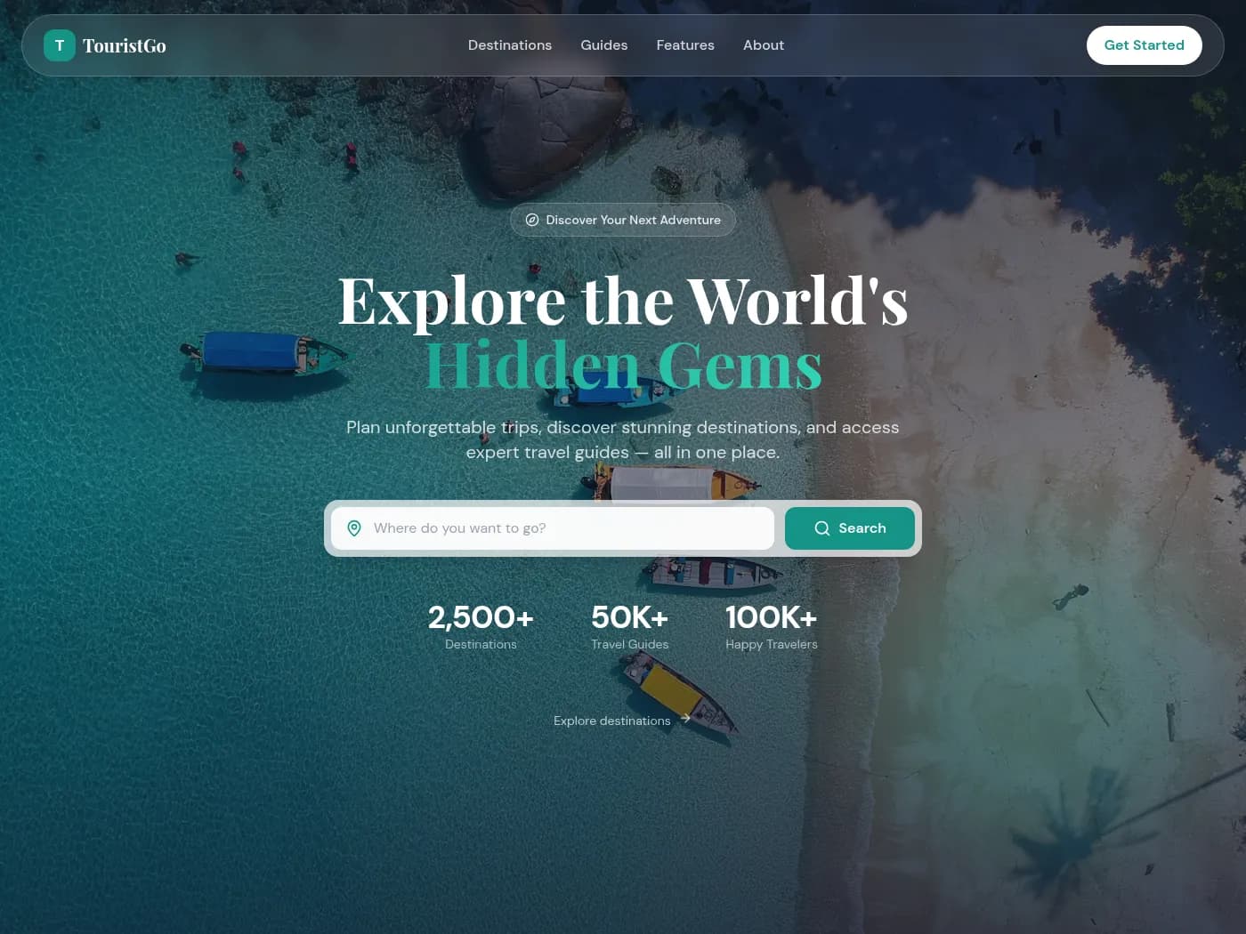 TouristGo Web Portal