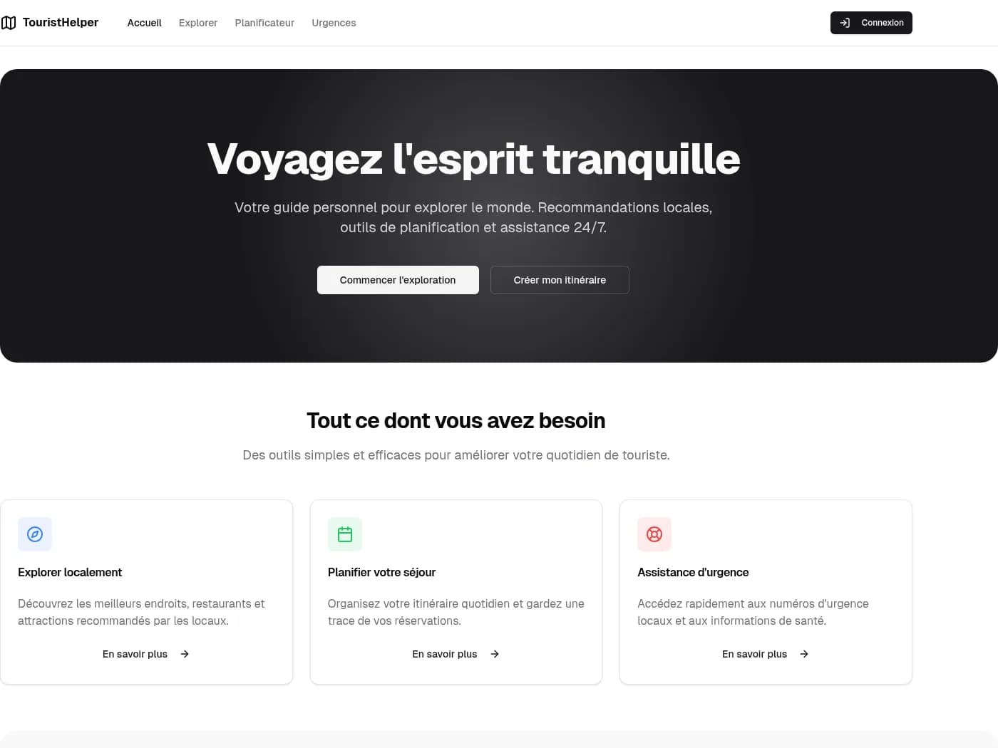 Tourist Helper Web