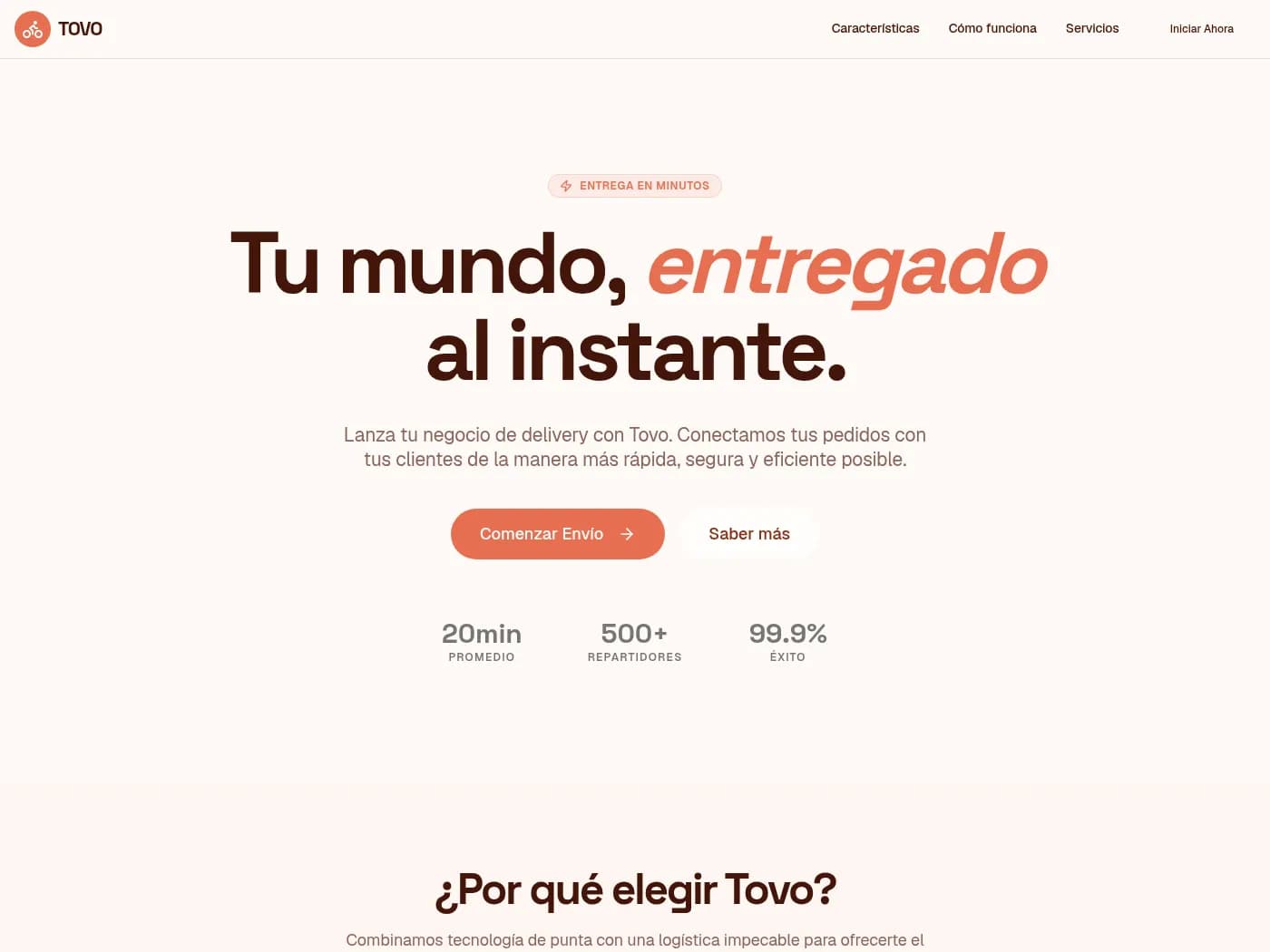 Tovo Delivery Web