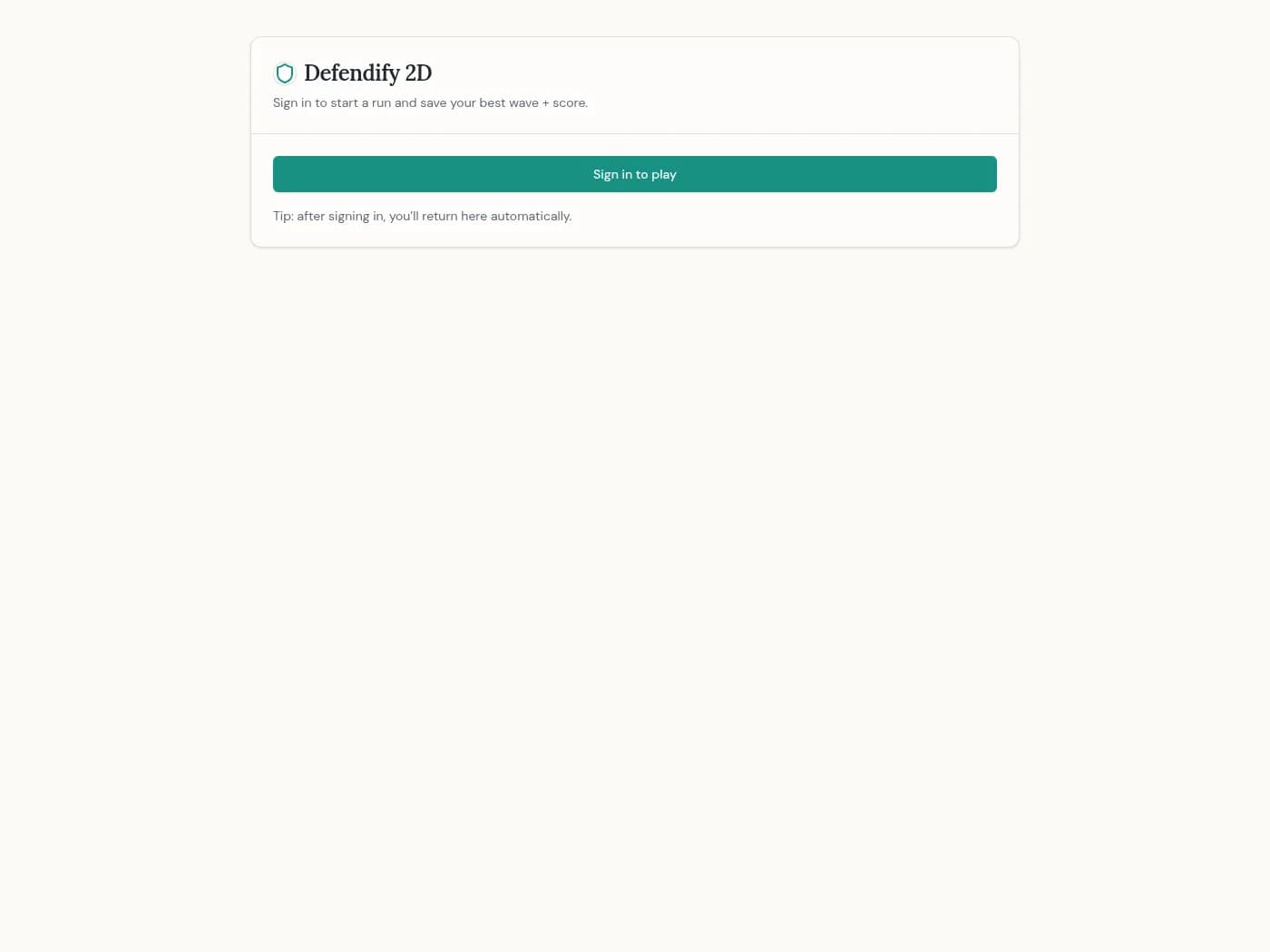 Defendify 2D