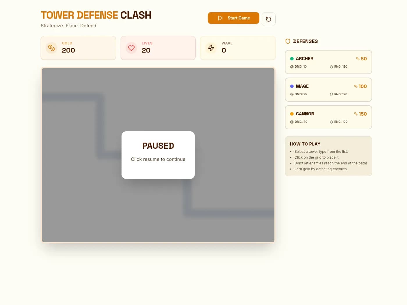 Tower Defense Clash