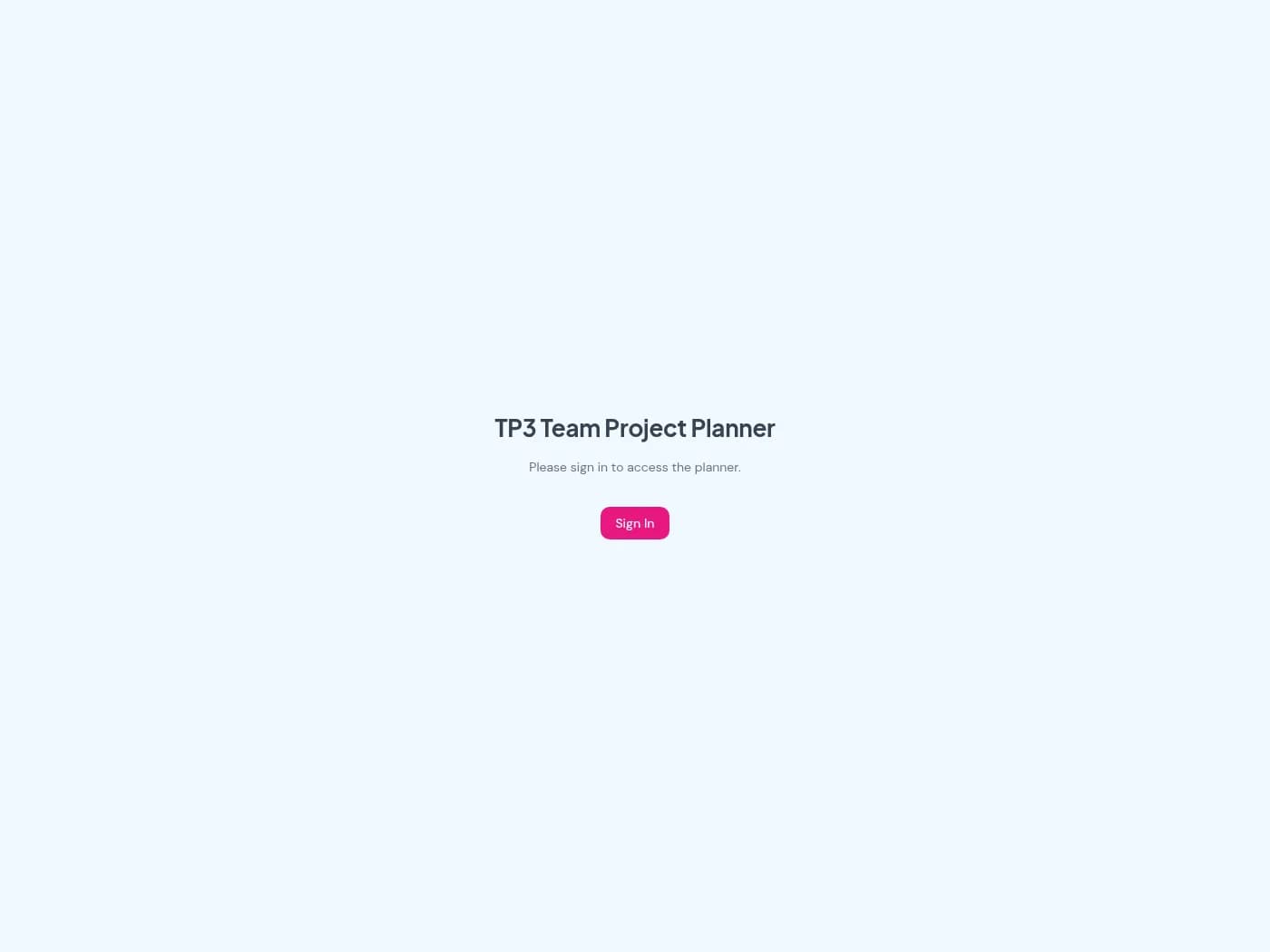 TP3 Team Project Planner