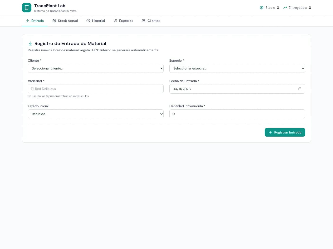 TracePlant Lab System