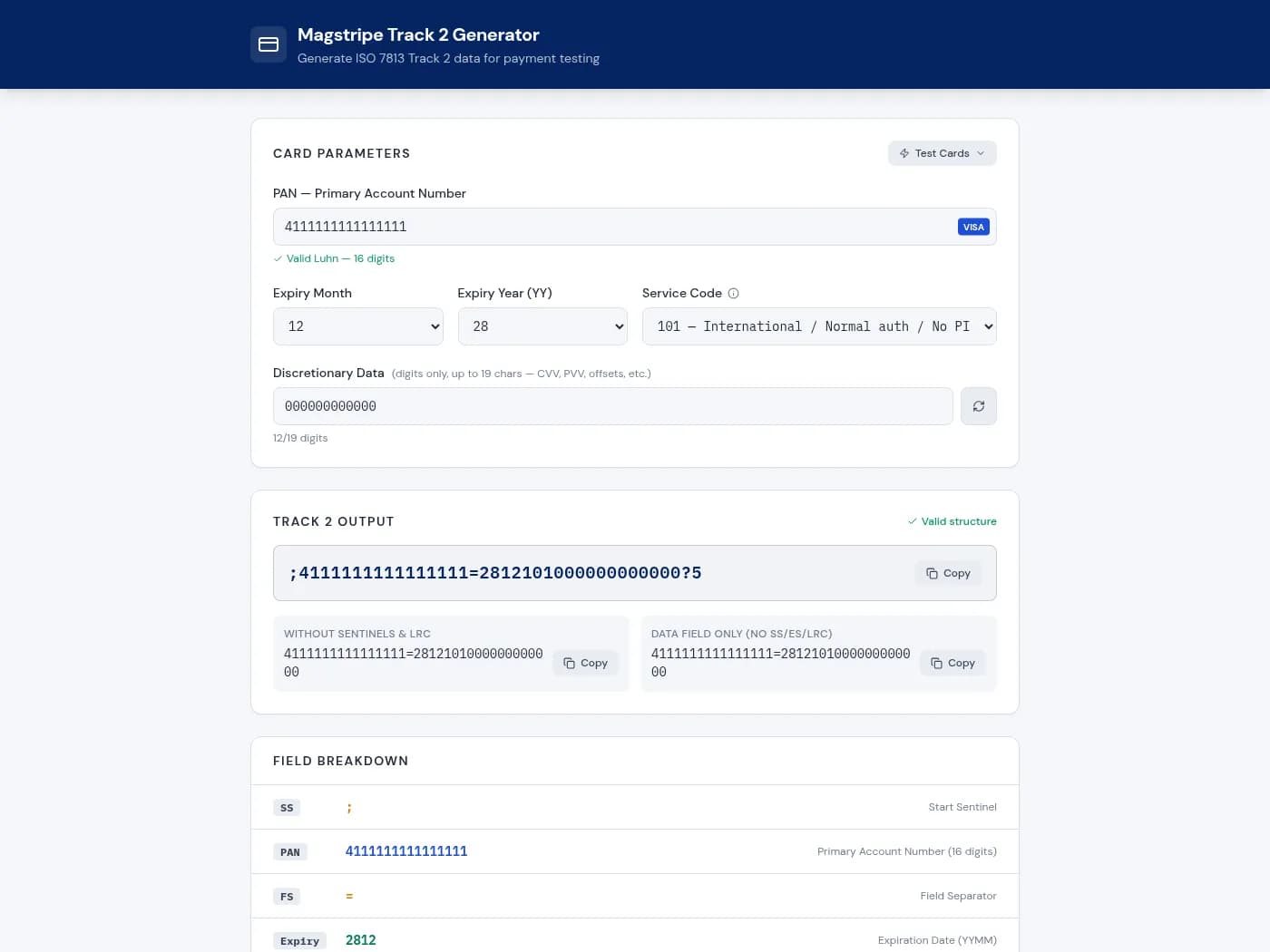 Magstripe Track 2 Tool