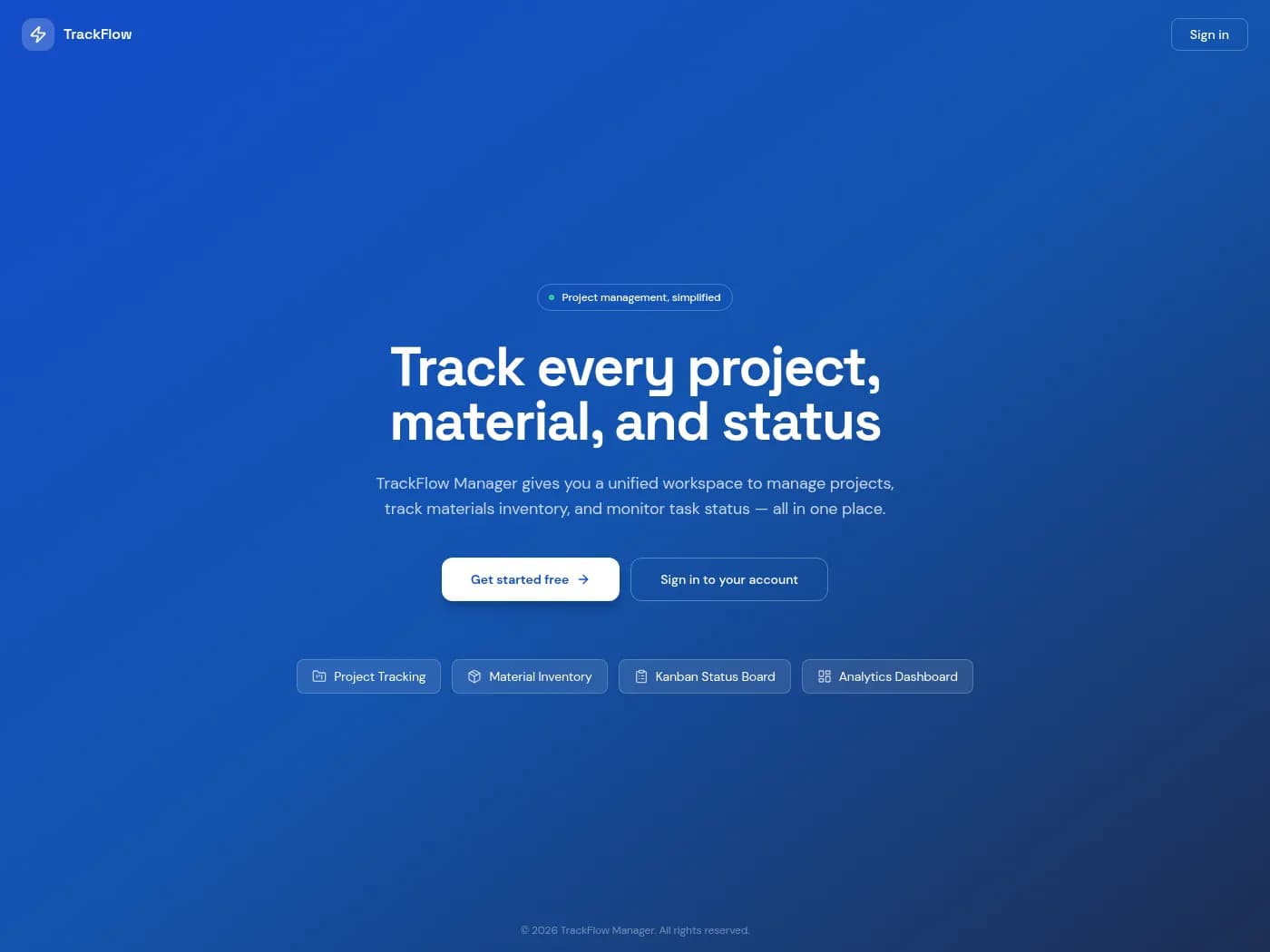 TrackFlow Manager