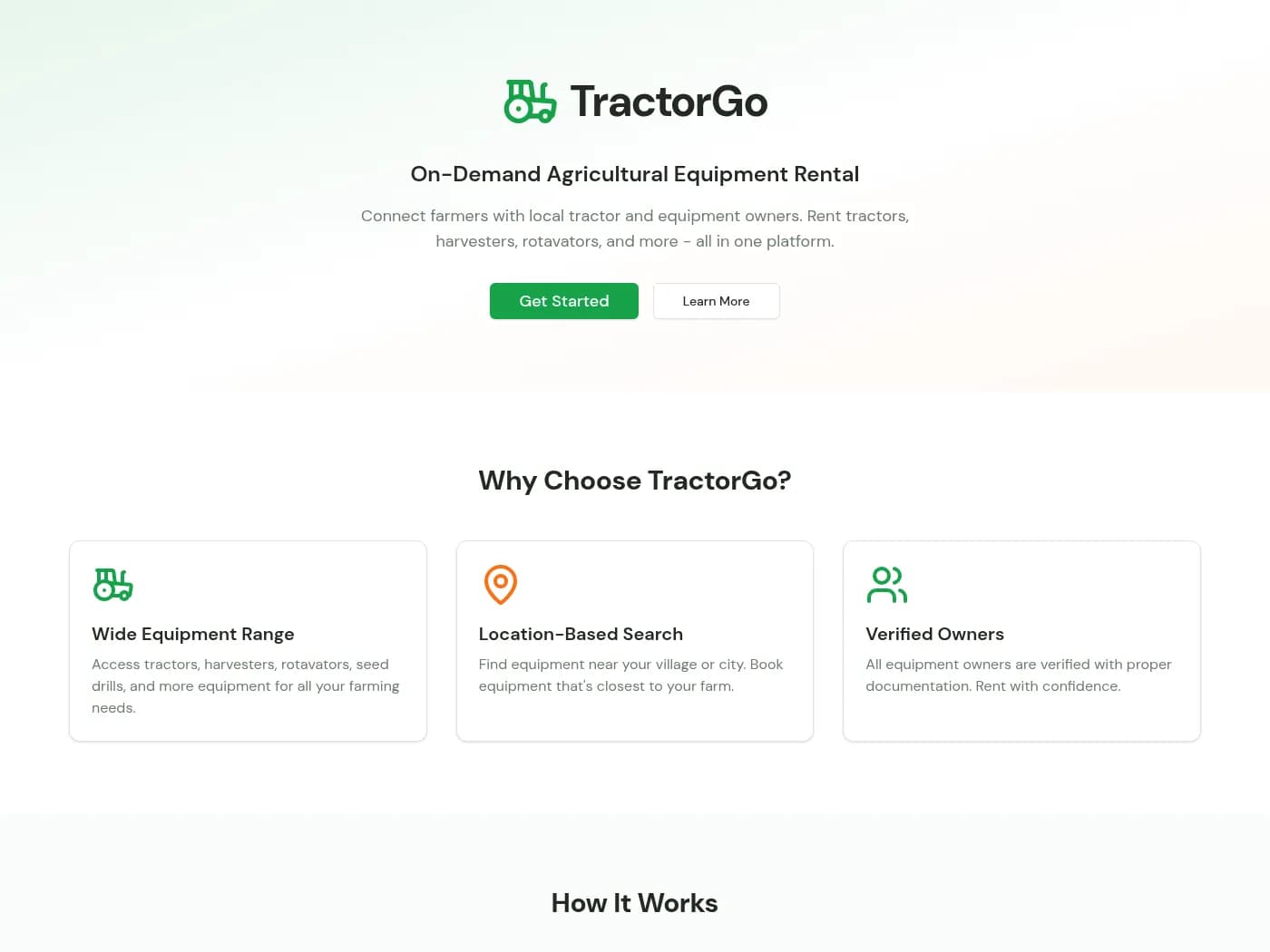 TractorGo Rental Platform