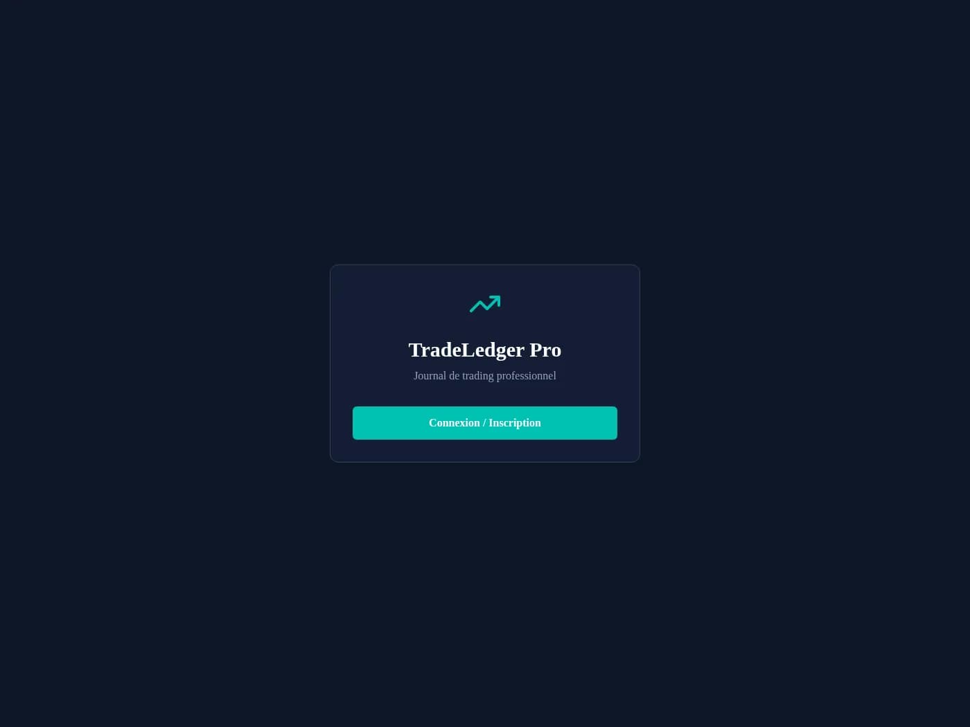 TradeLedger Pro Journal