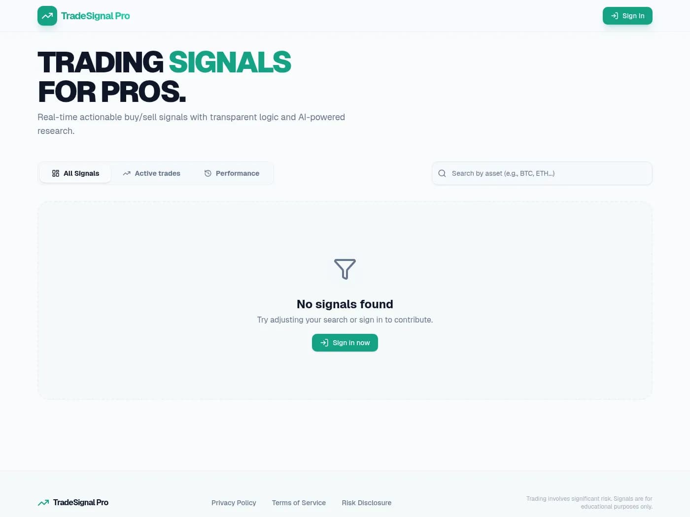 TradeSignal Pro