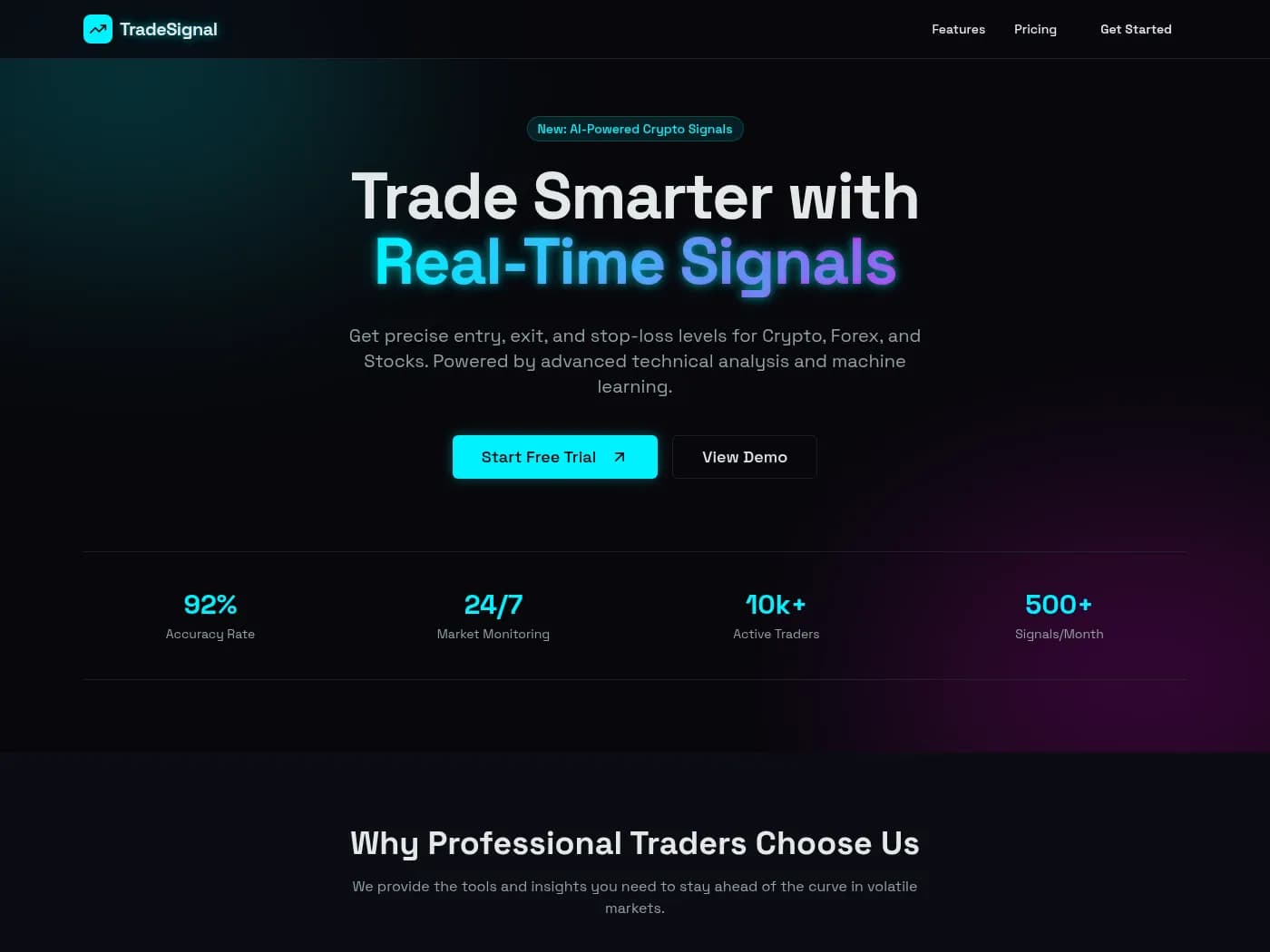 TradeSignal Web App