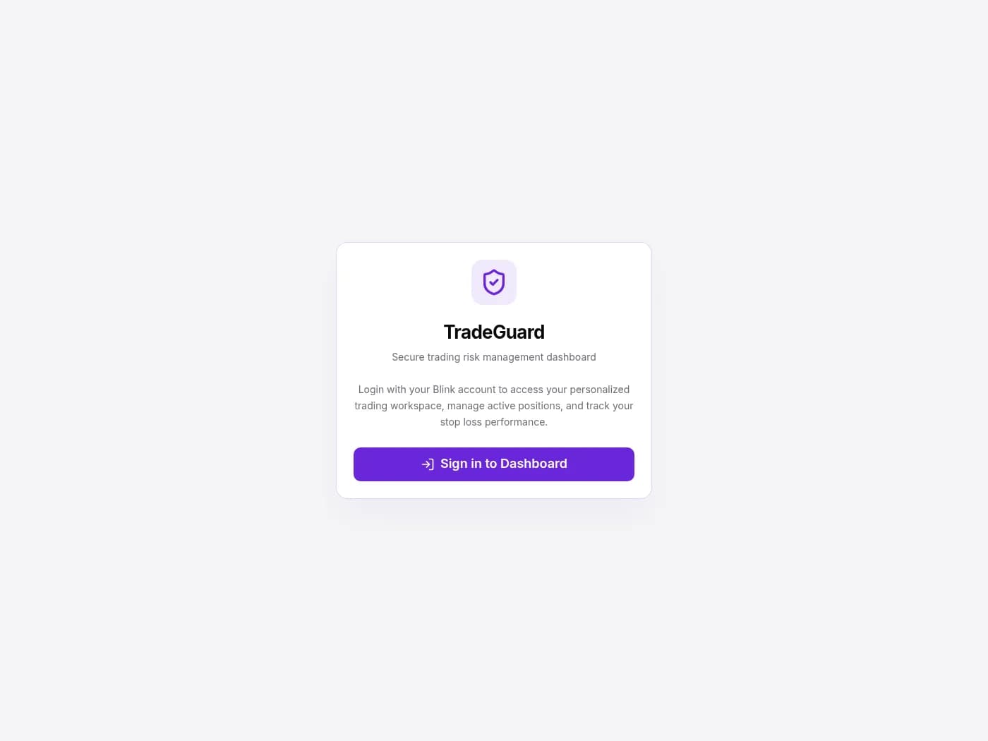 TradeGuard Dashboard