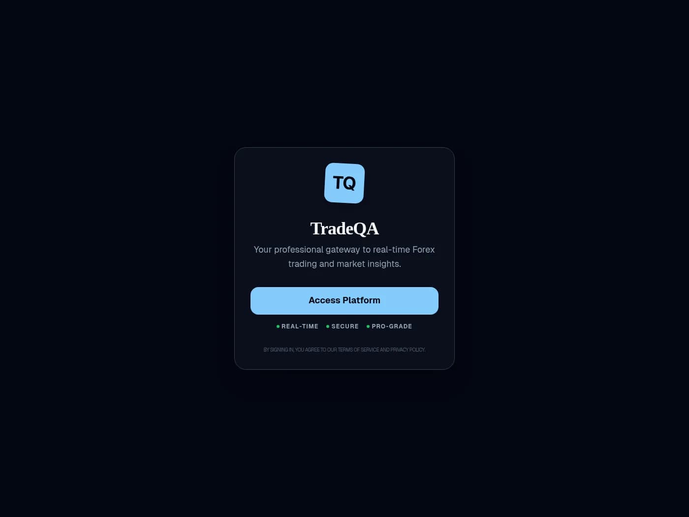 TradeQA Forex Platform