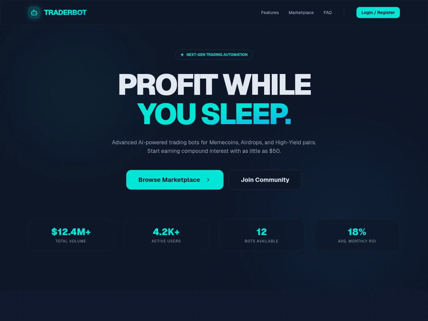 TraderBot Marketplace