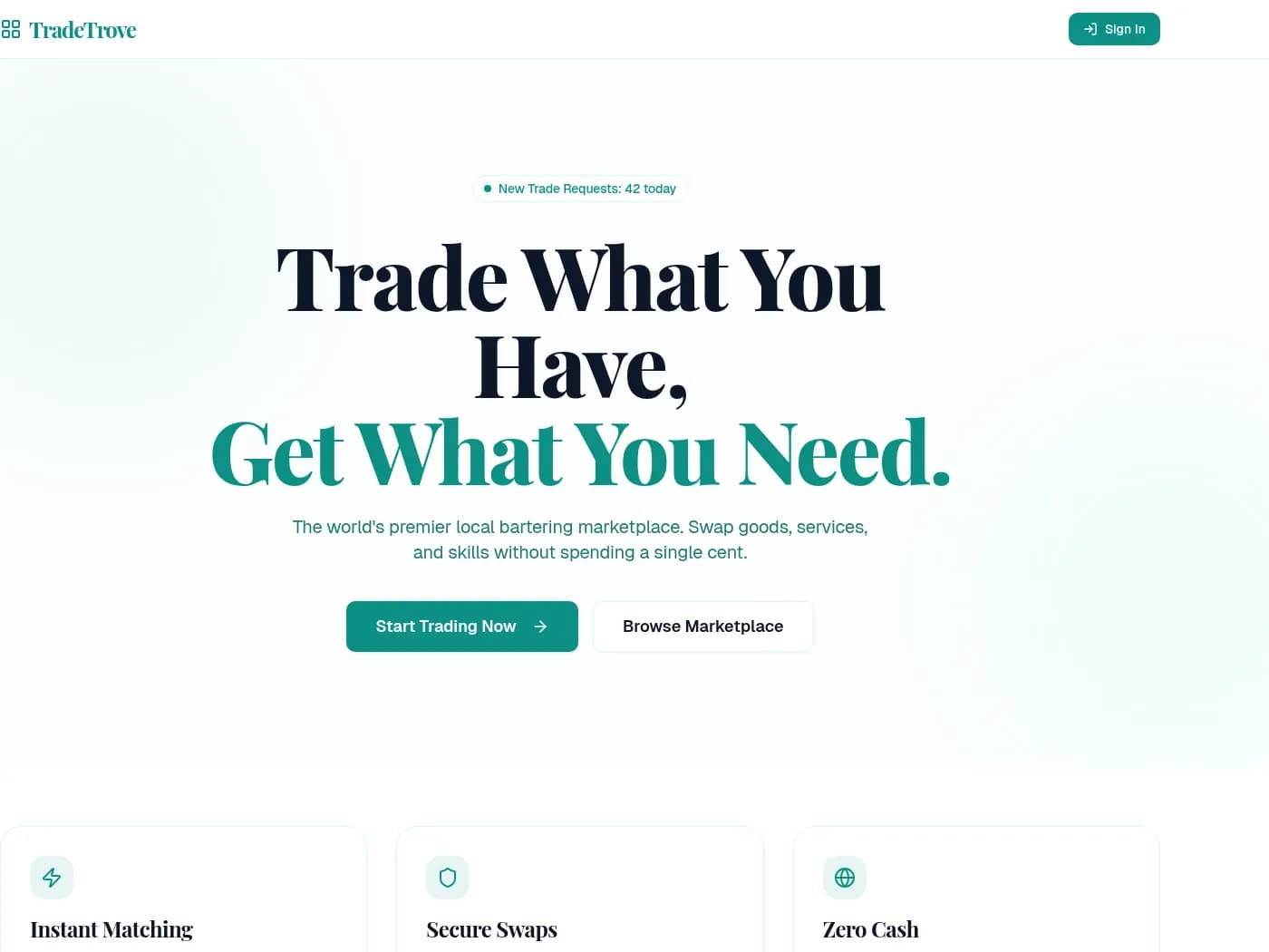 TradeTrove Marketplace
