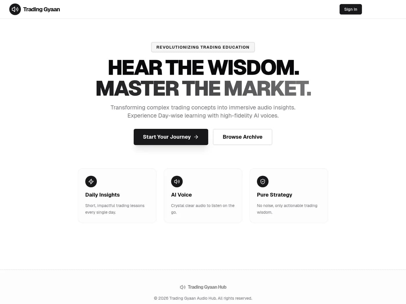 Trading Gyaan Audio Hub