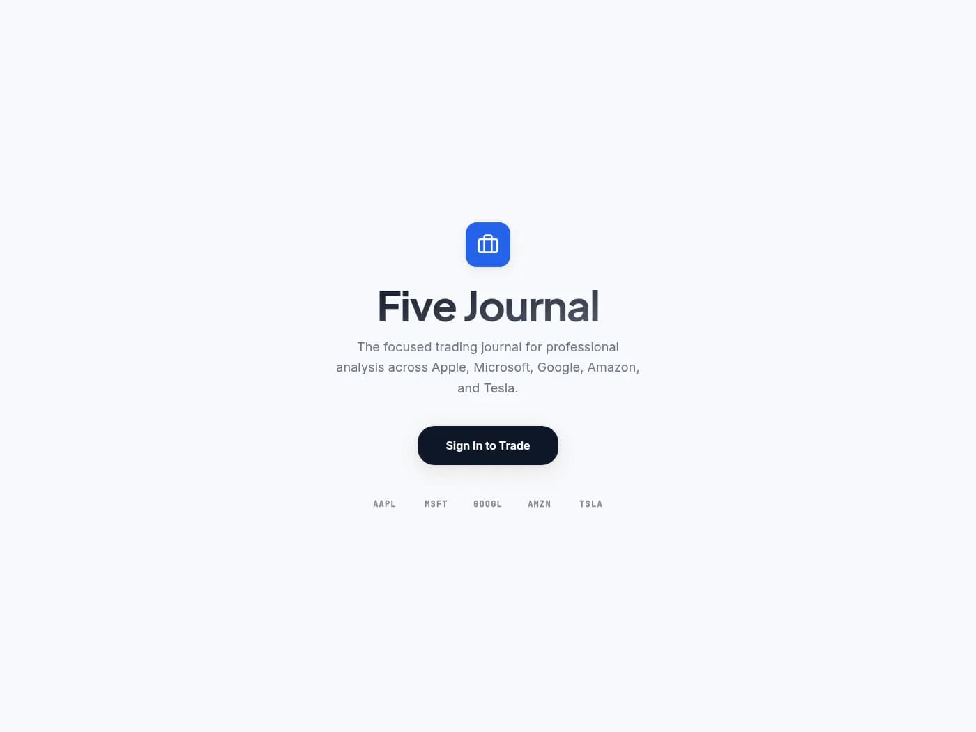 Five Company Trading Journal