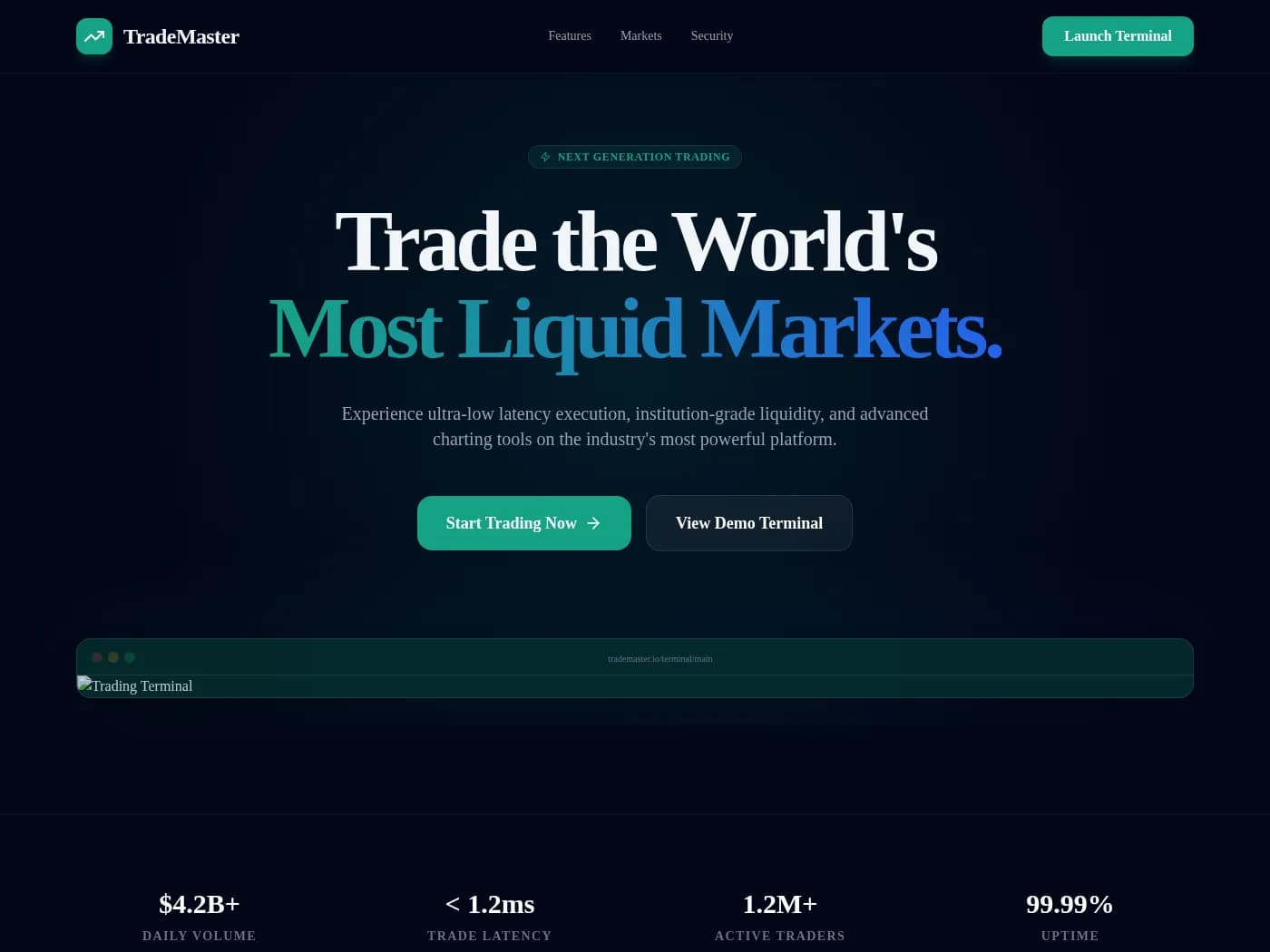 TradeMaster Dashboard