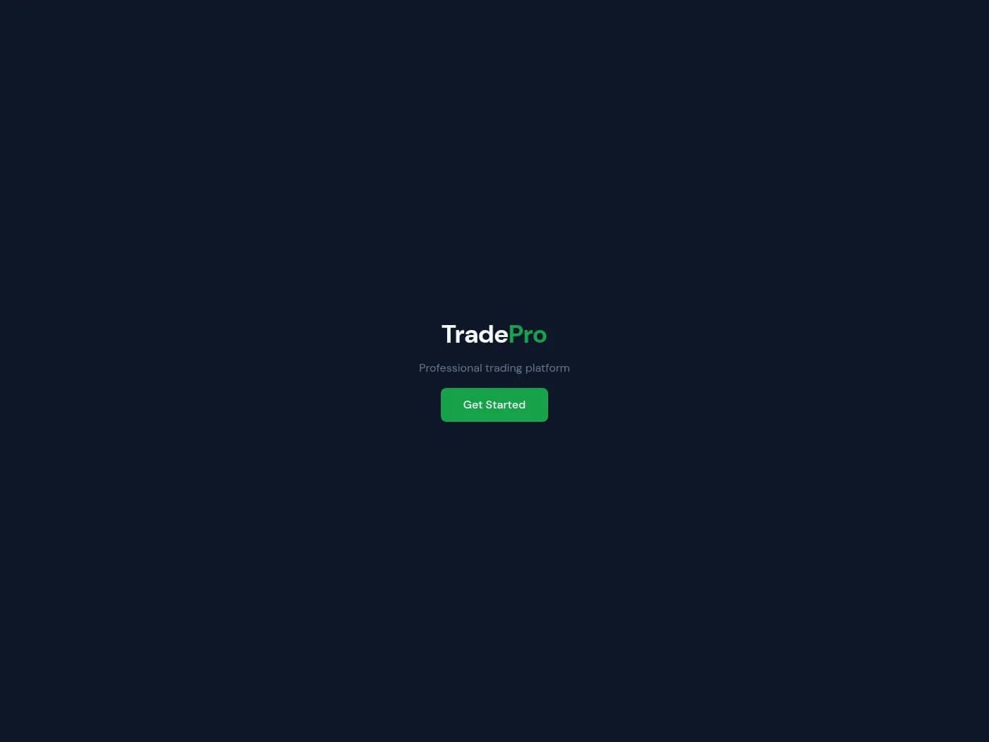 TradePro Web Platform