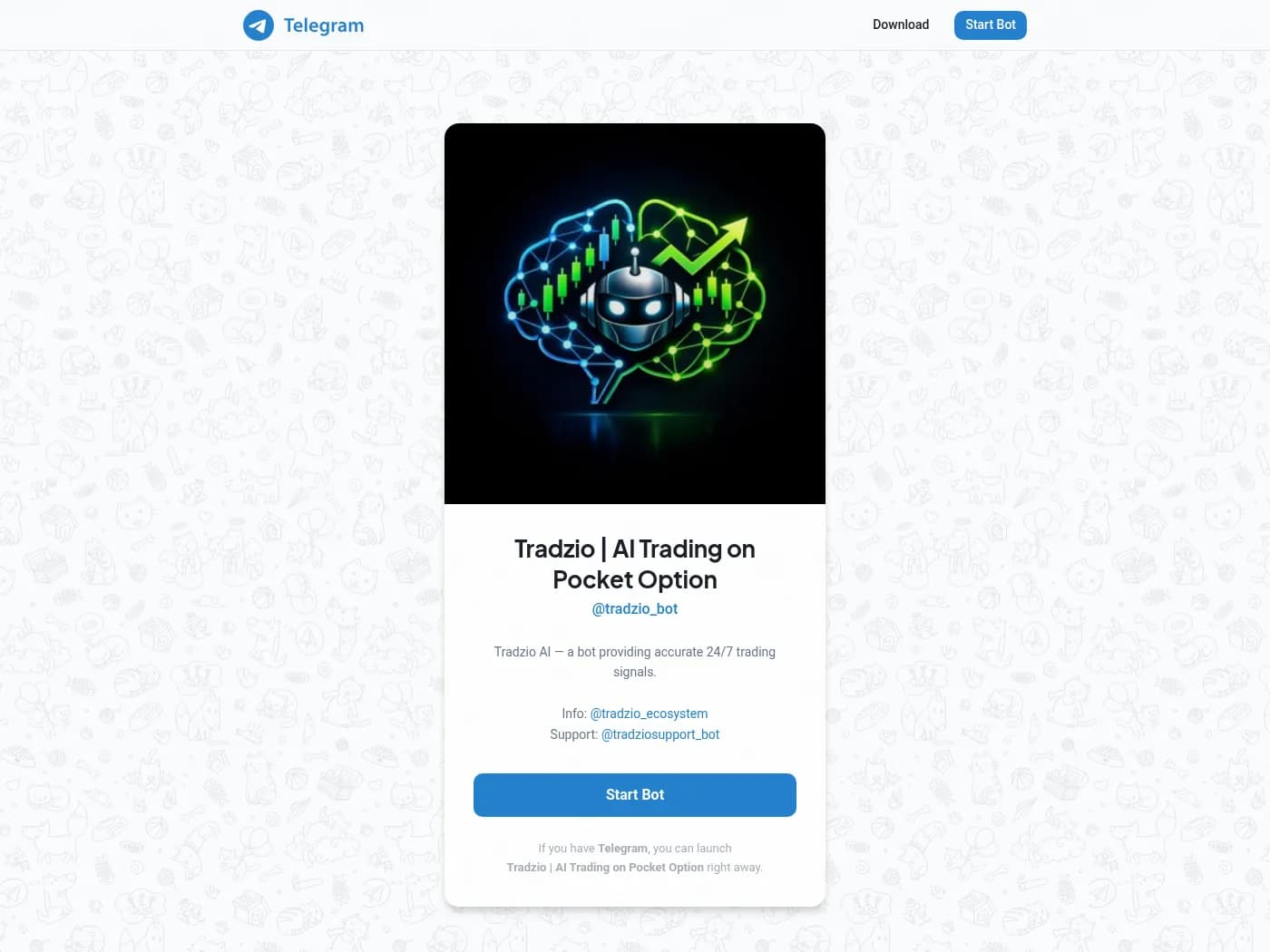 Tradzio Bot Web Clone