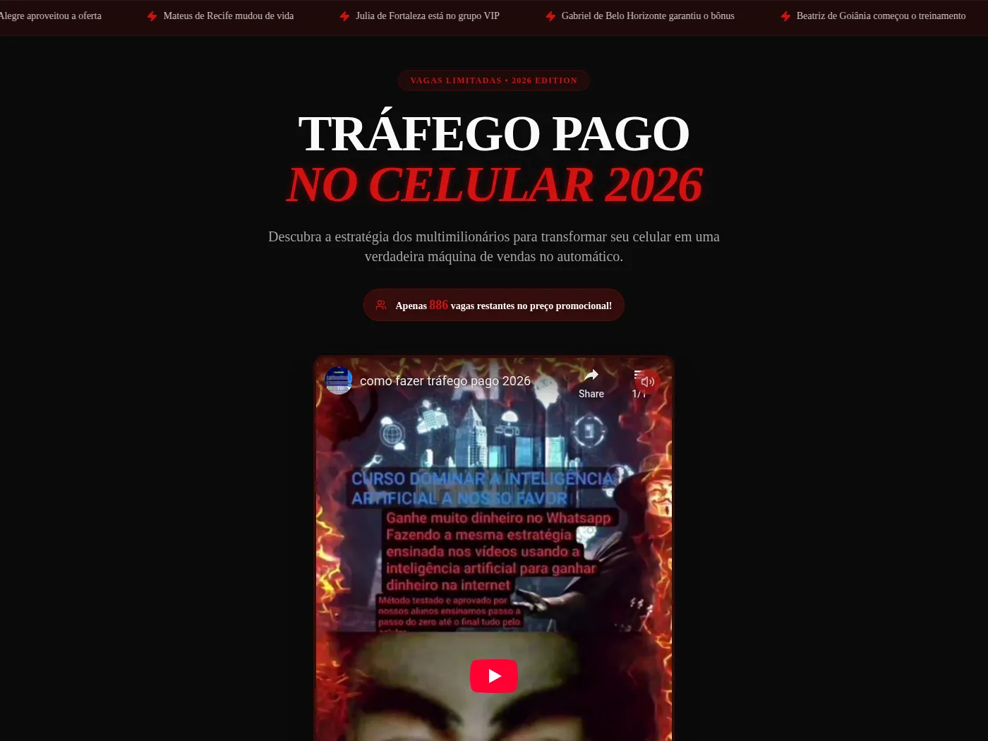 Tráfego Pago Pro Landing