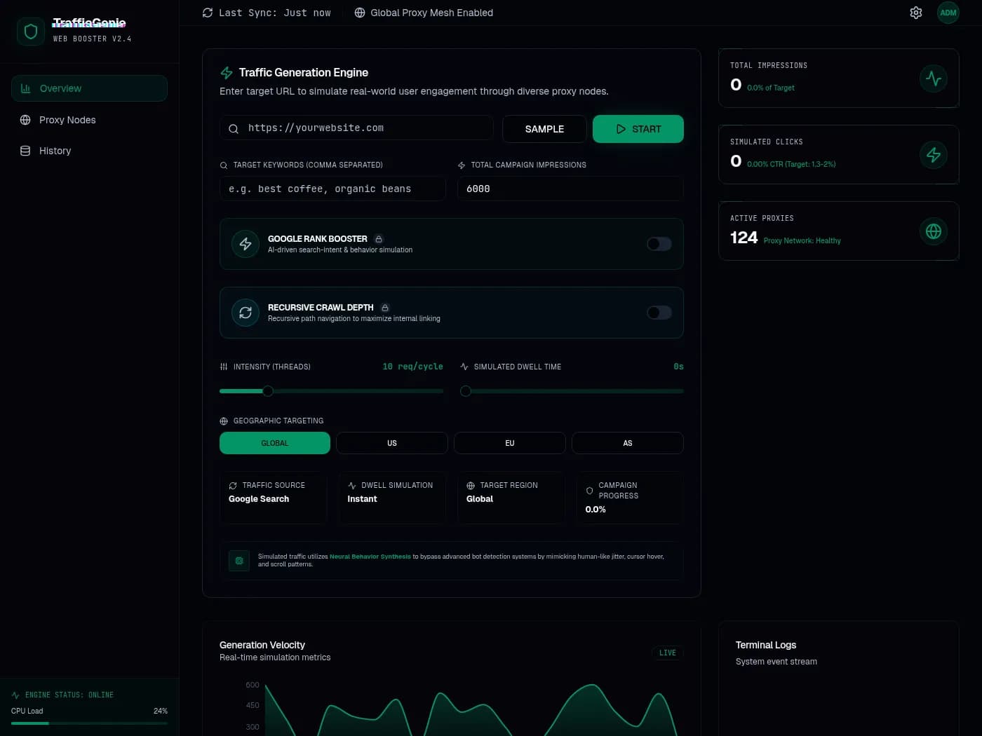 TrafficGenie Web Booster