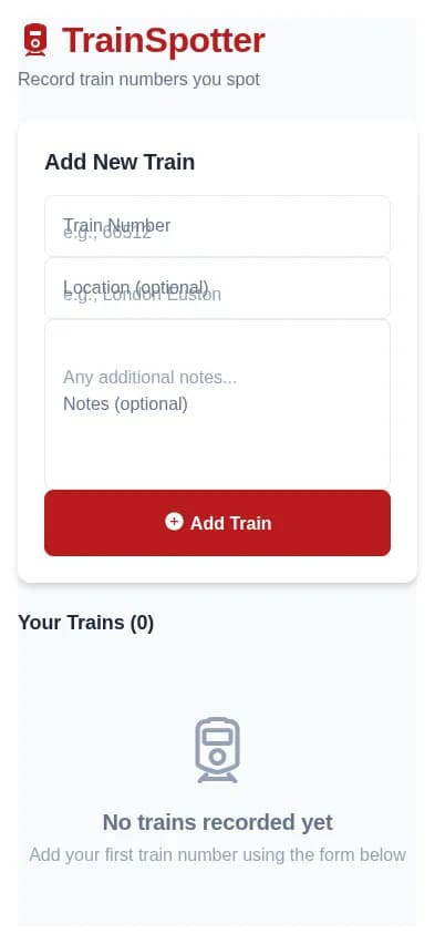 TrainSpotter App