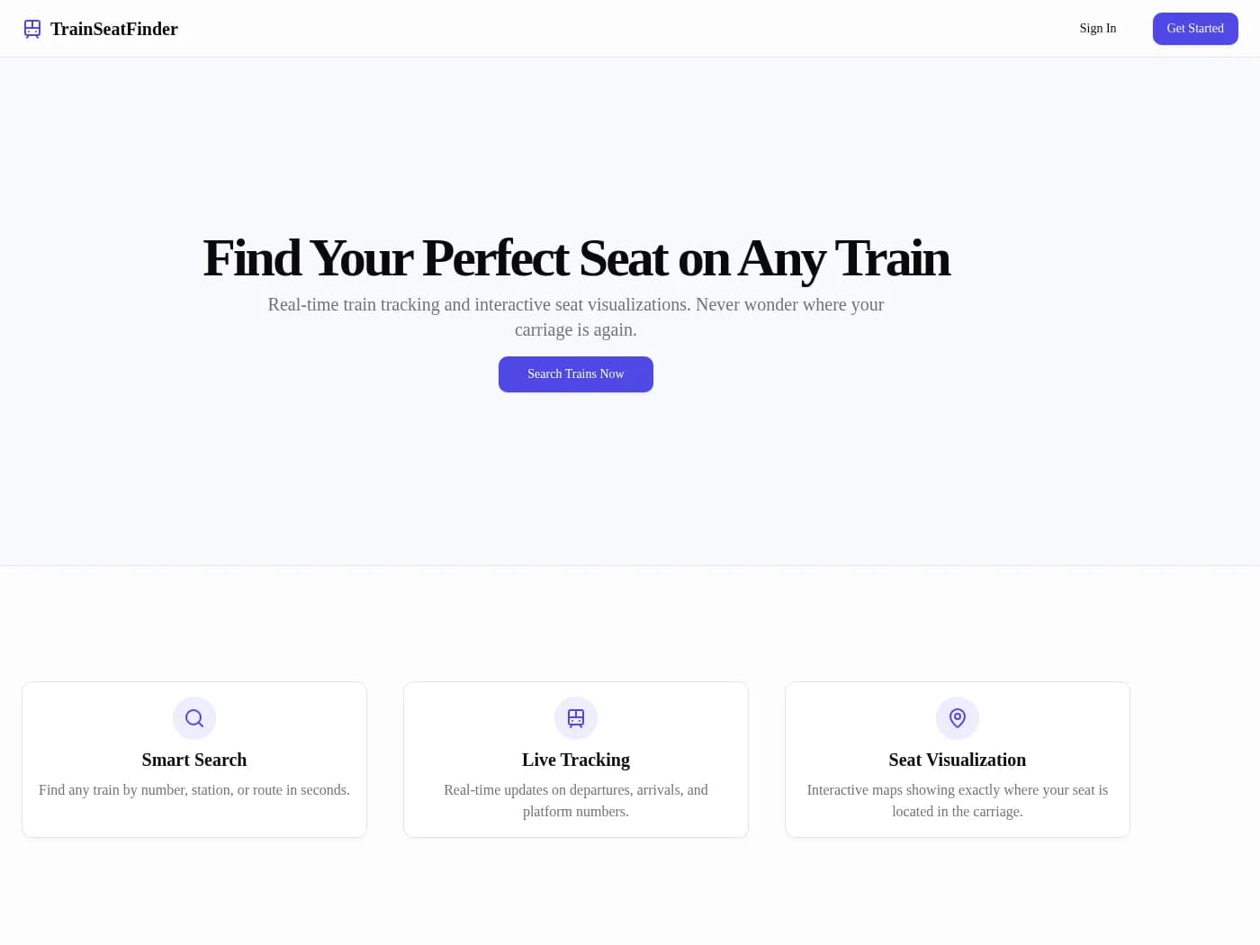 Train Seat Finder
