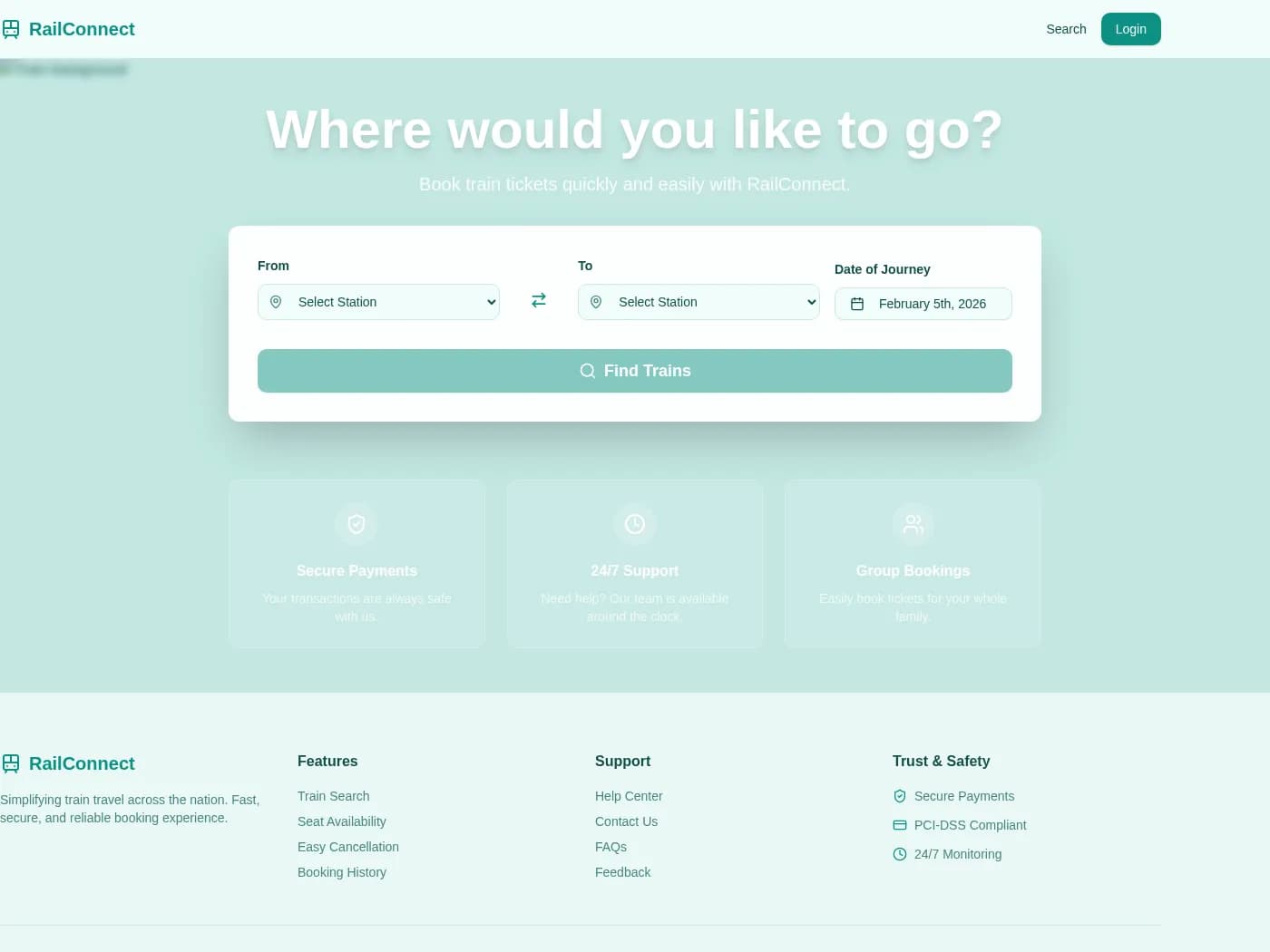 TrainTicket Booking Clone