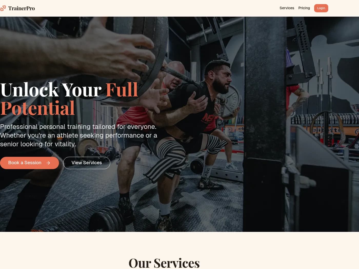 TrainerPro Booking Site
