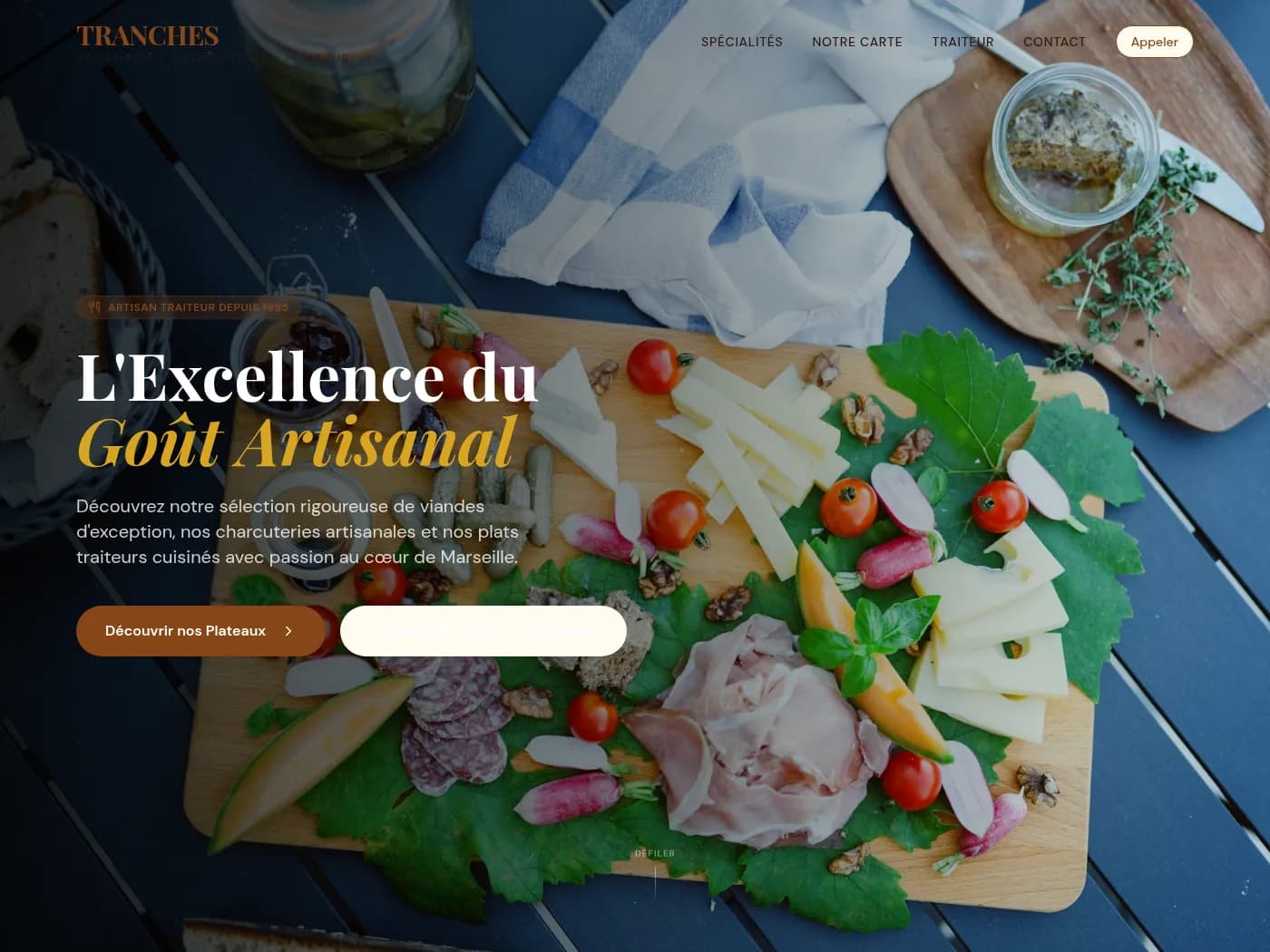 Traiteur Gourmet Webpage