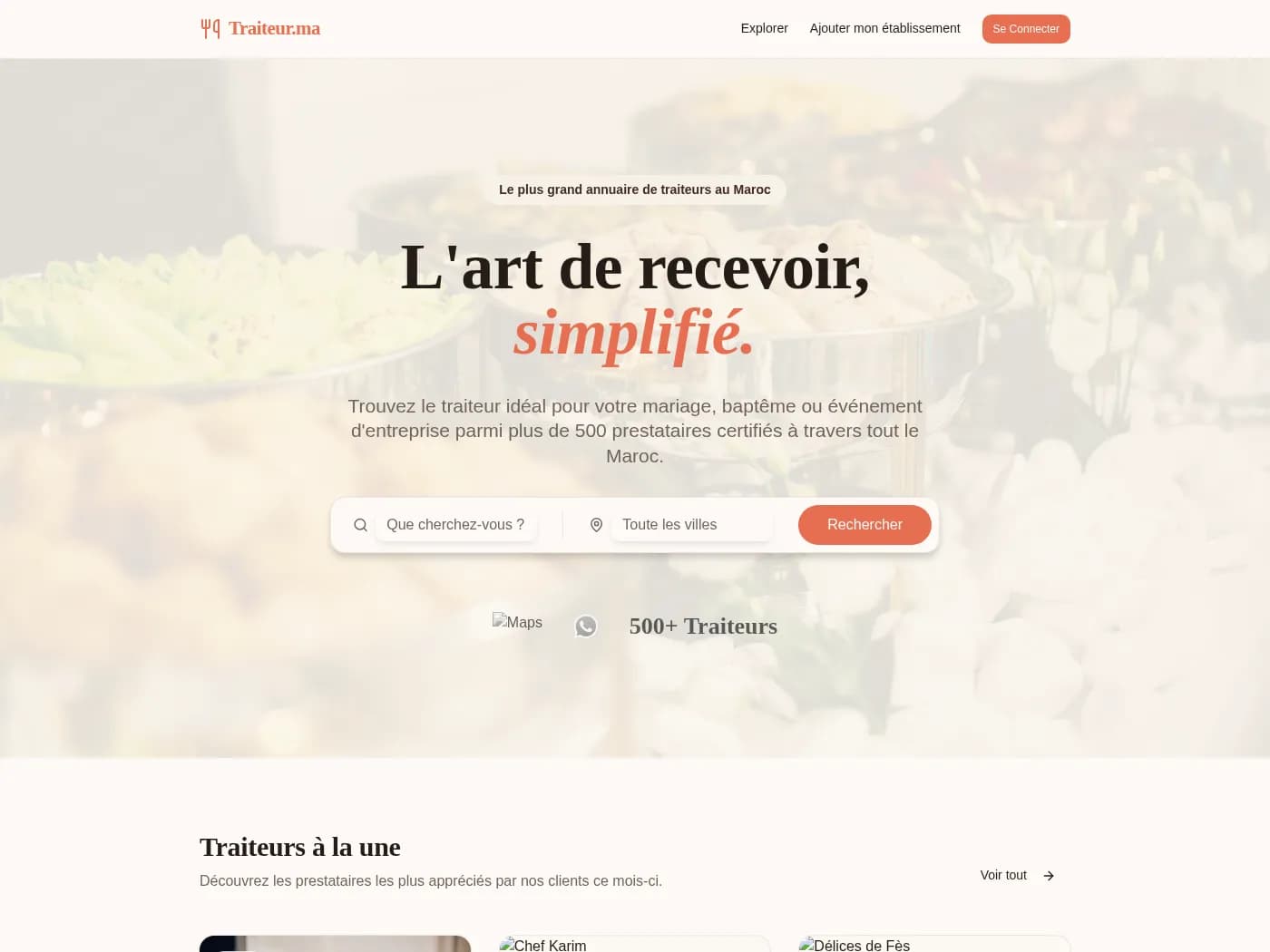 Traiteurs Maroc Hub