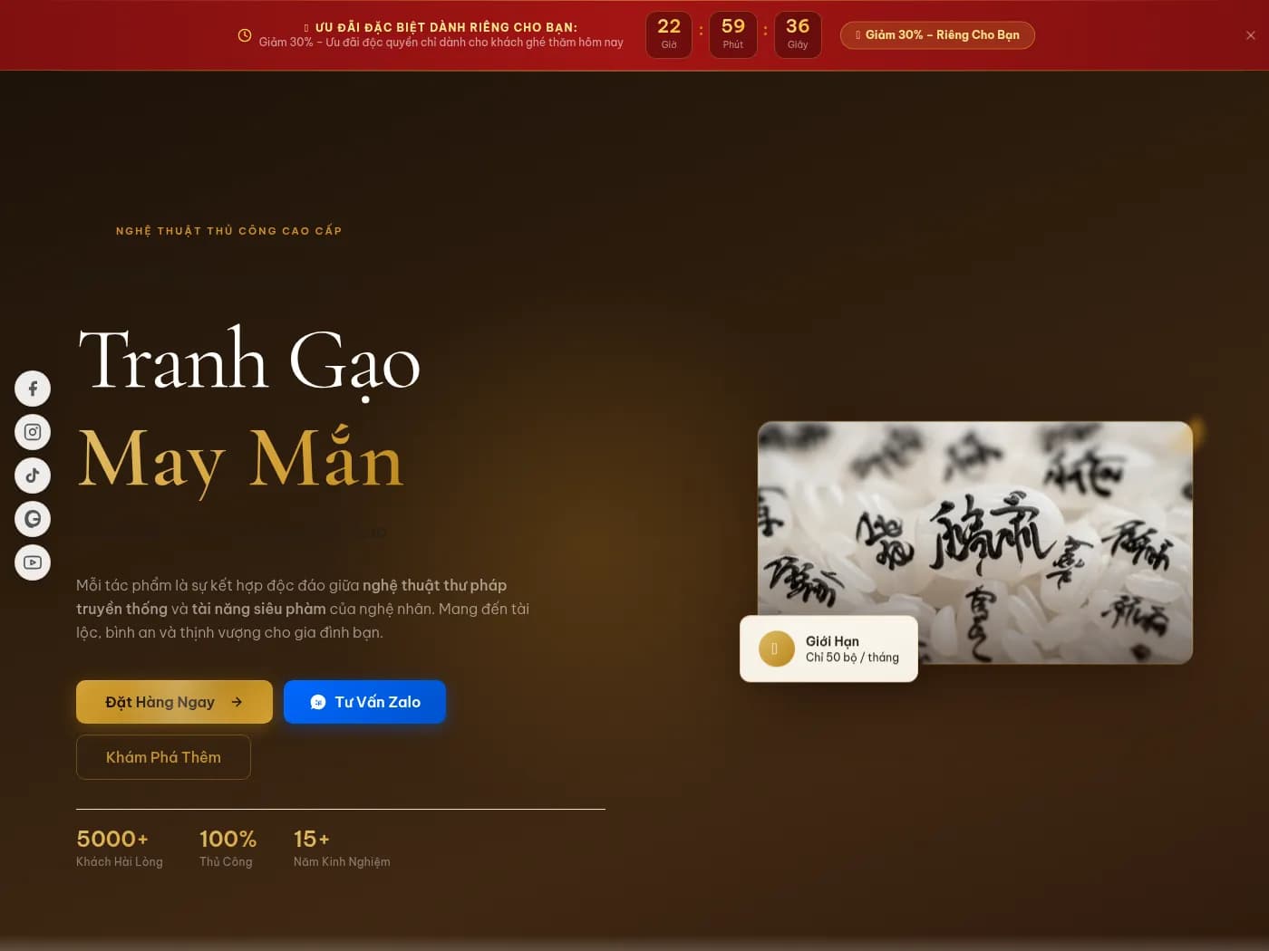 Tranh Gạo May Mắn