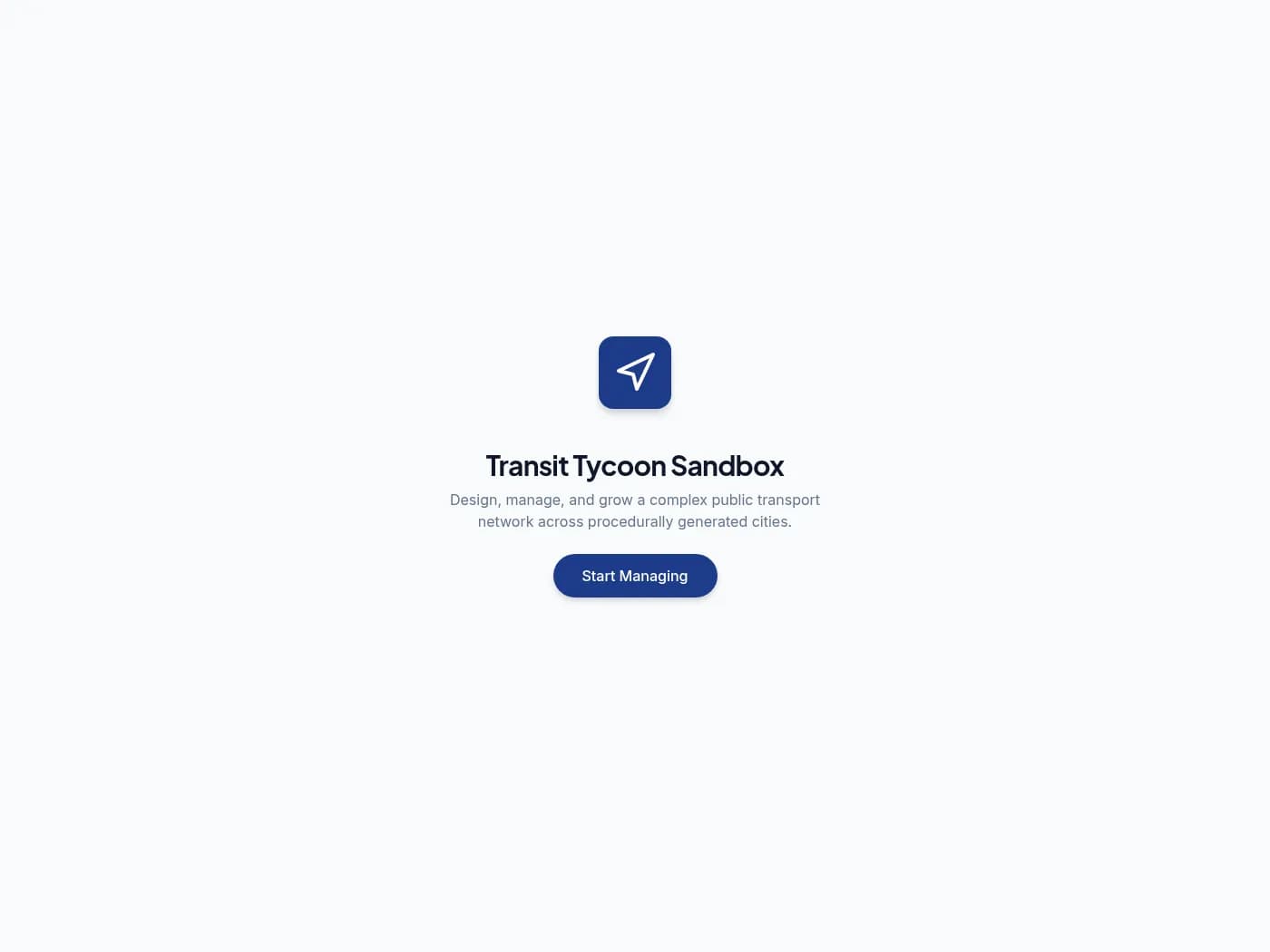 Transit Tycoon Sandbox