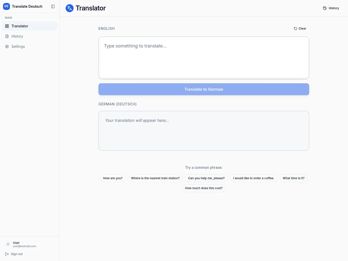 Translate Yourself Deutsch