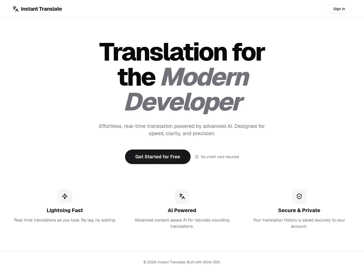 Instant Translate App