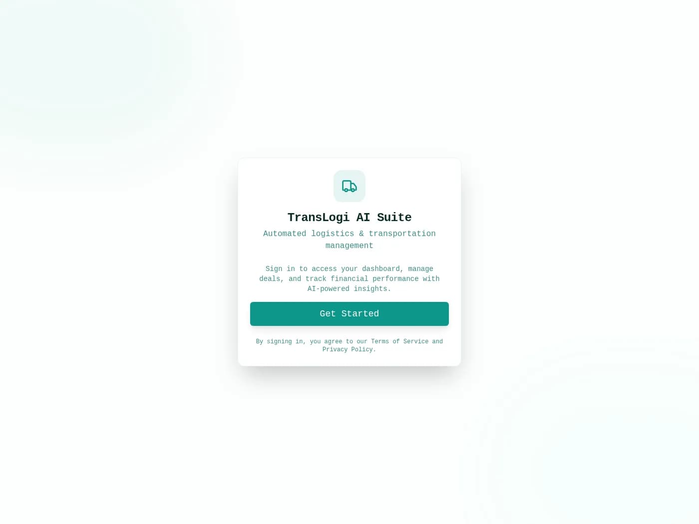 TransLogi AI Suite