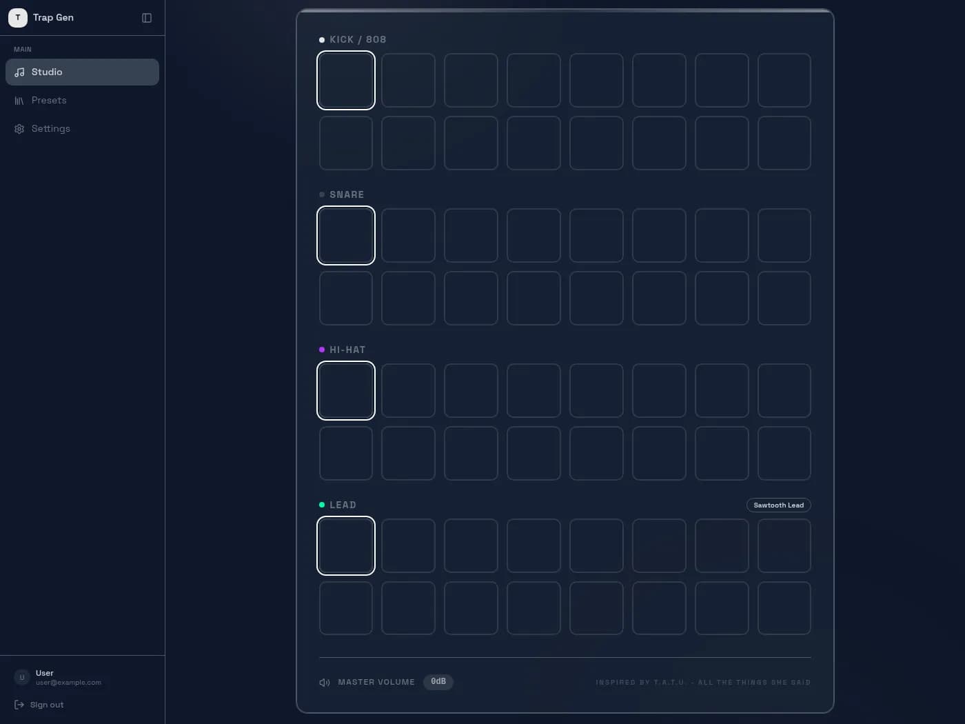 Trap Beat Generator