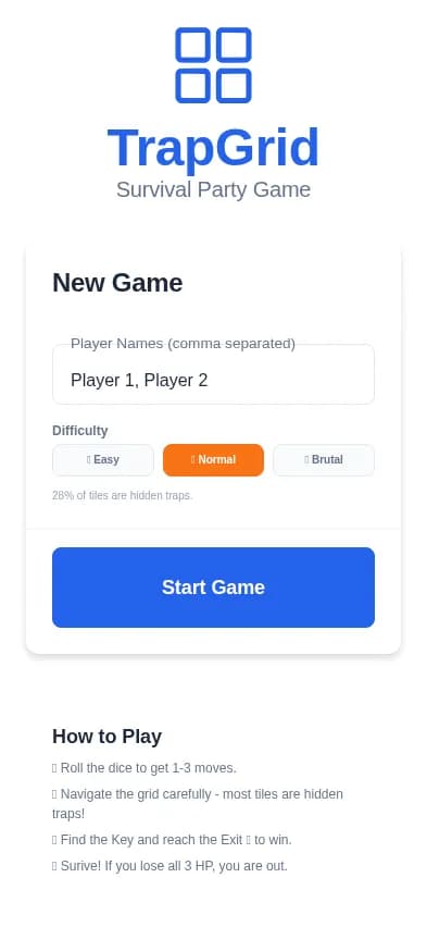TrapGrid Party Game