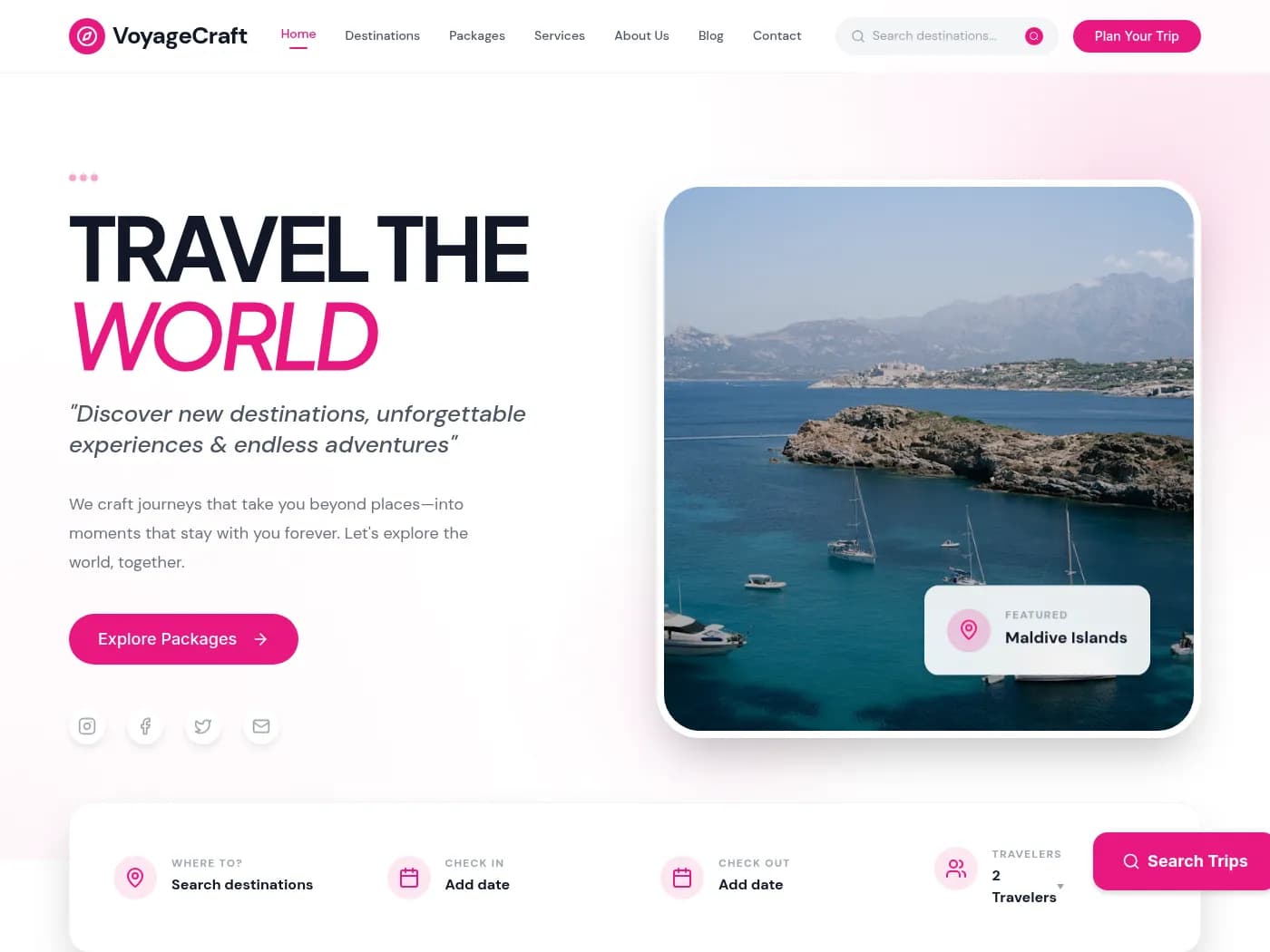 Travel Agent Booking Page
