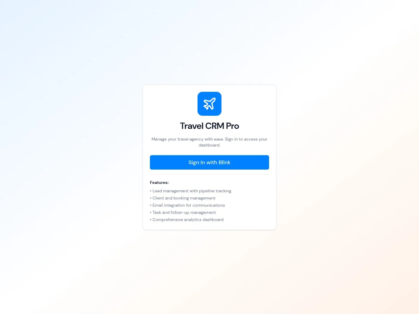Travel CRM Pro